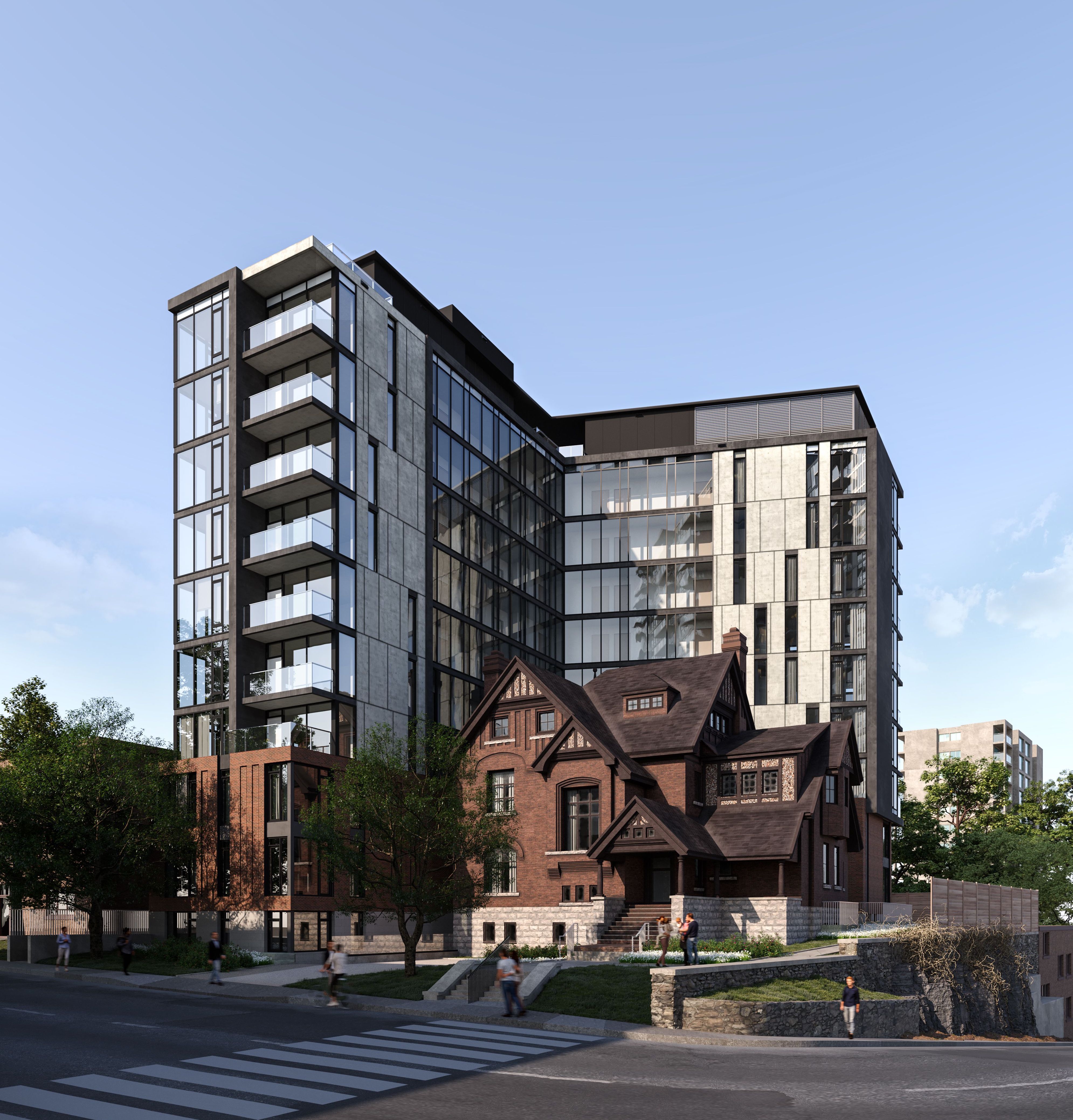 High-rise residential building addition to a Heritage House by ...