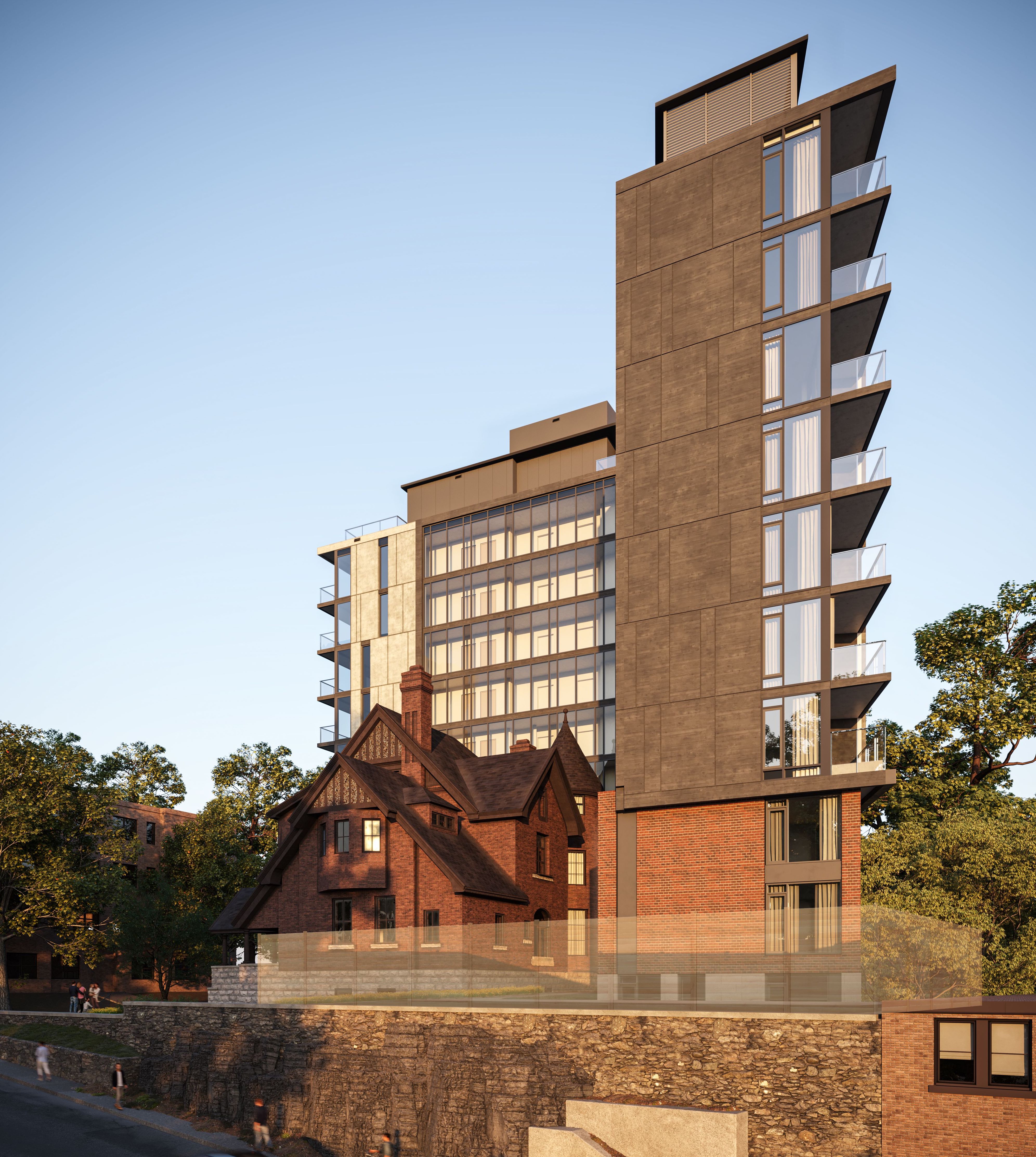 High-rise residential building addition to a Heritage House by ...