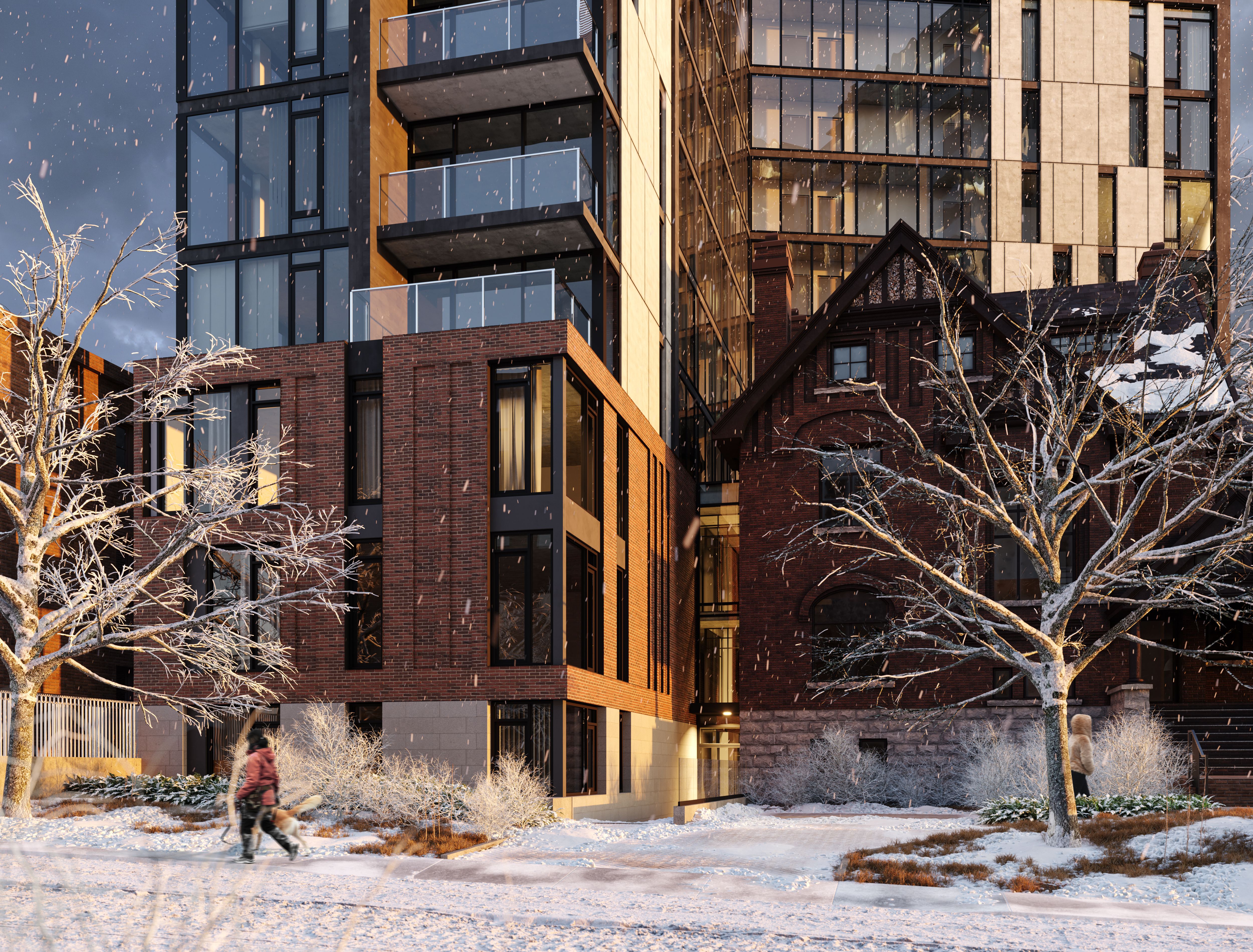 High-rise residential building addition to a Heritage House by ...