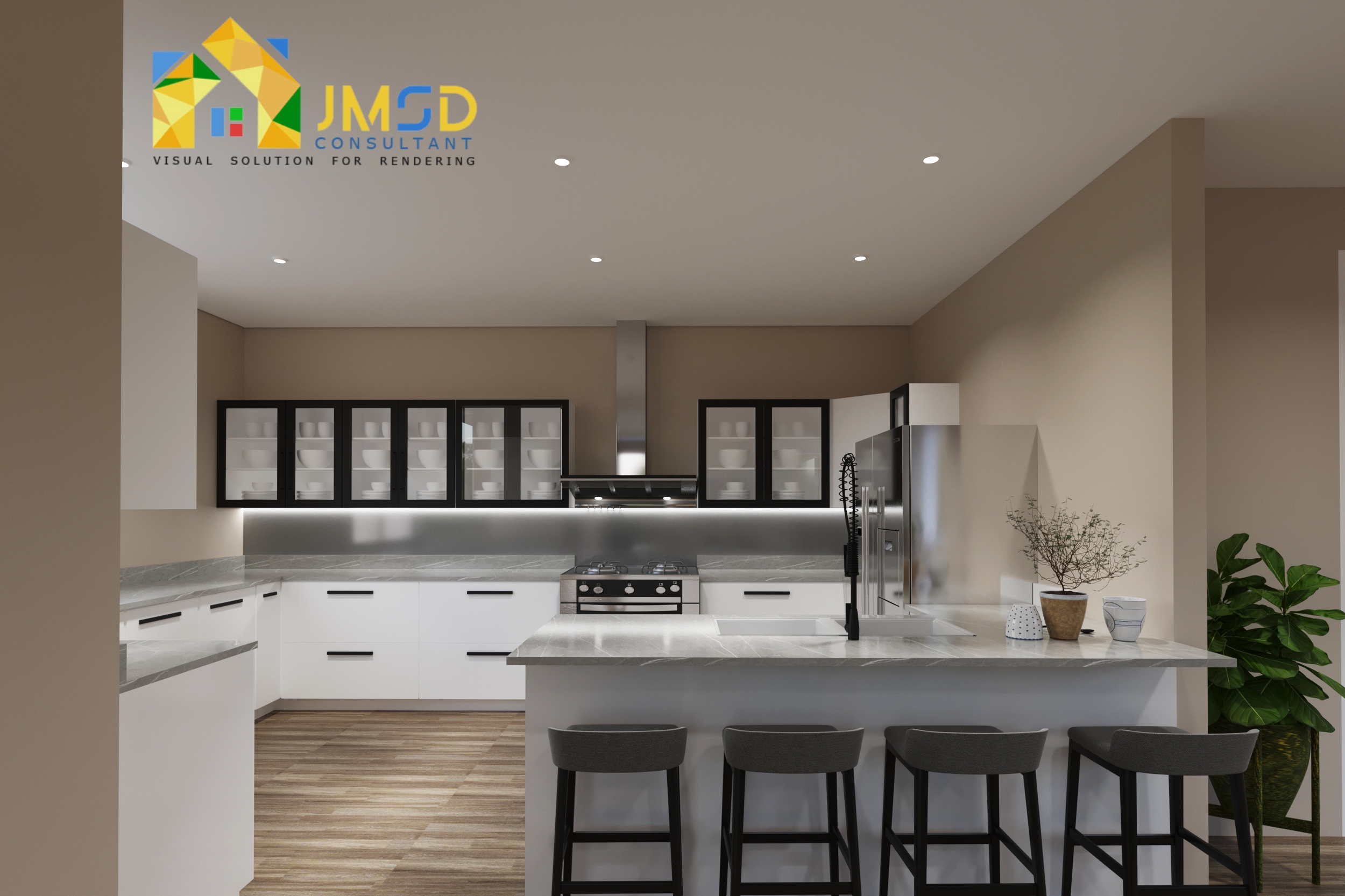 3D Rendering for Kitchen Design Philadelphia Pennsylvania by JS ...