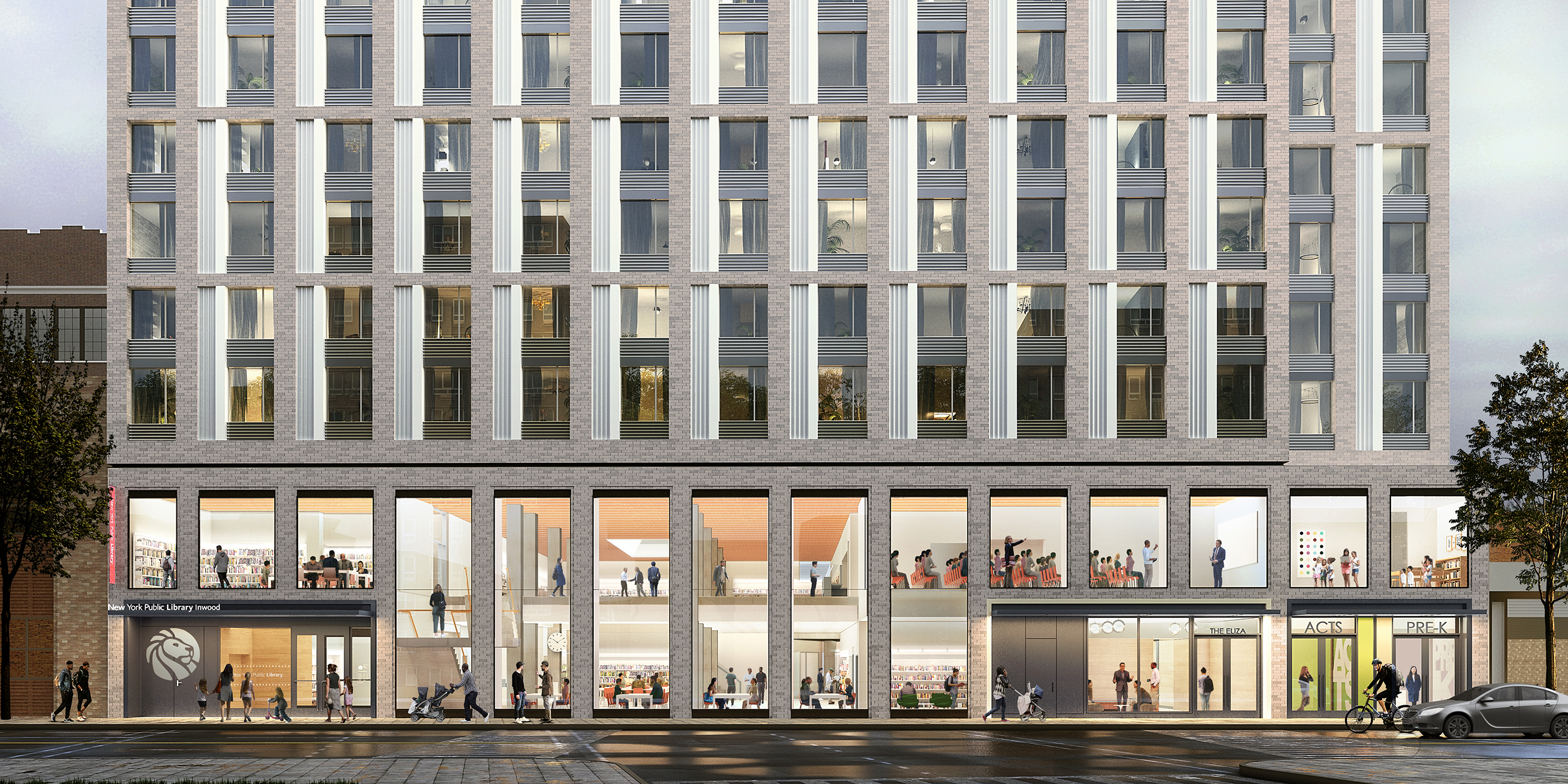 The Eliza Apartments + Inwood Library by Fogarty Finger - Architizer