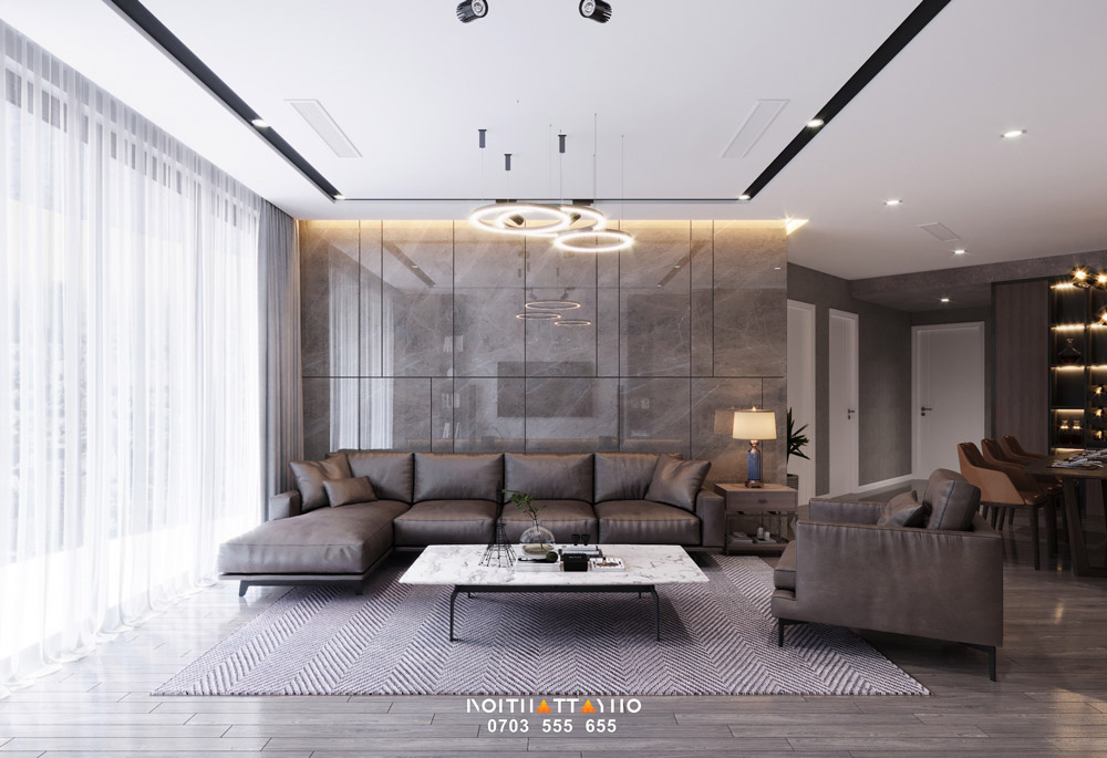 Interior design of a modern 7-storey townhouse by Tay Ho Furniture ...