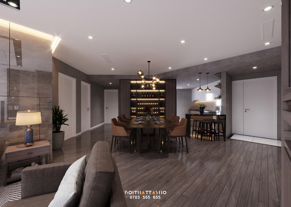 Interior design of a modern 7-storey townhouse by Tay Ho Furniture ...