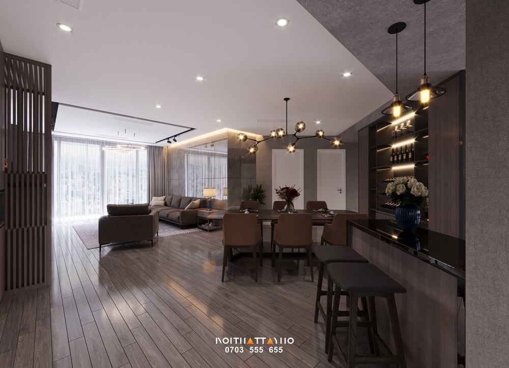 Interior design of a modern 7-storey townhouse by Tay Ho Furniture ...