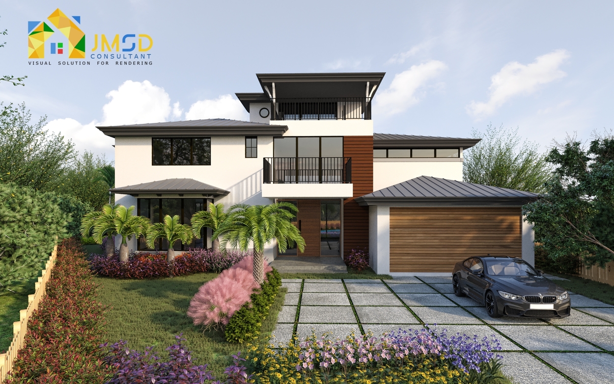 3D Exterior Rendering of Home in St. Petersburg Florida by JS ...