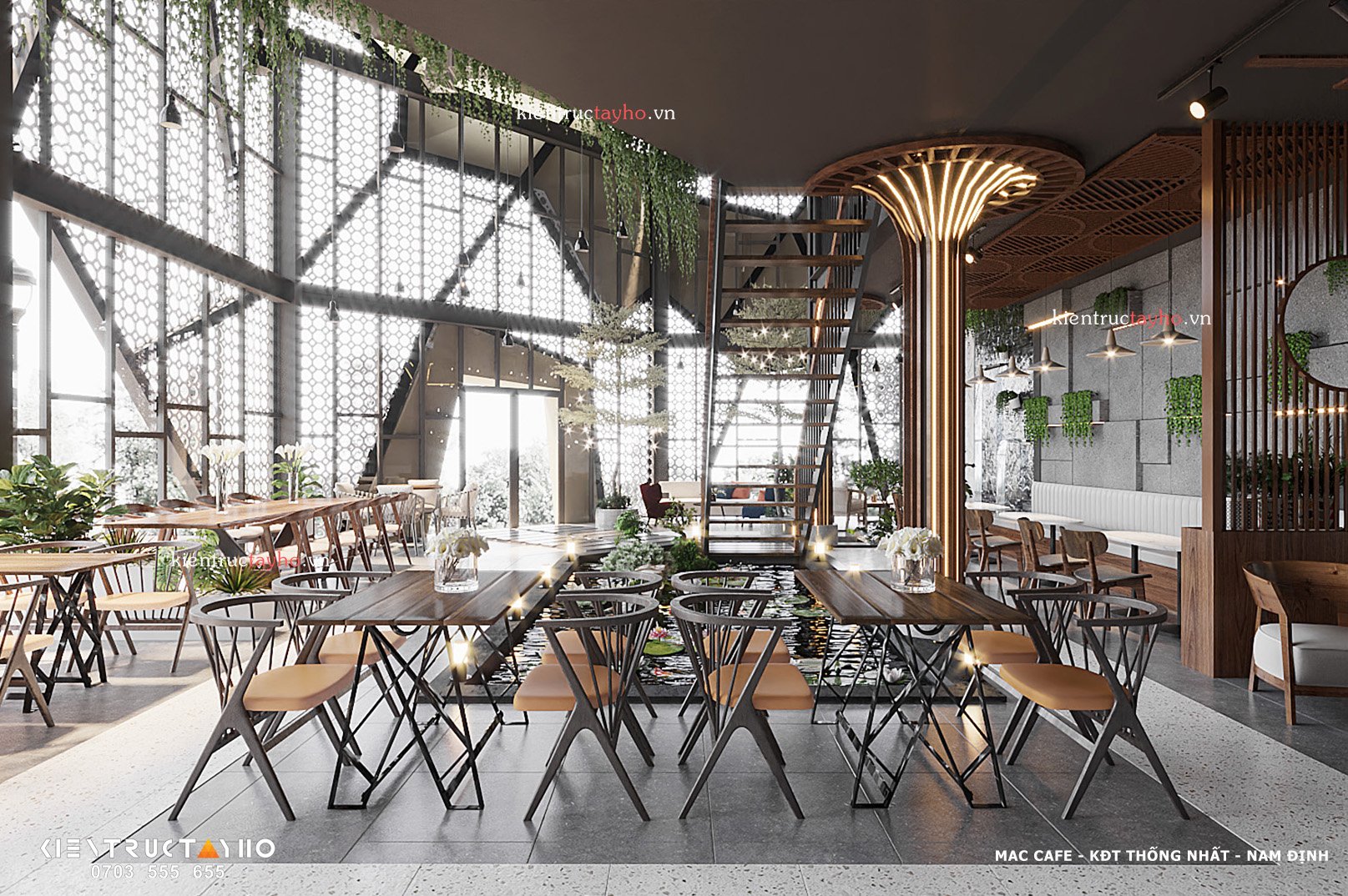 Design of a cafe with 2 facades – MAC Cafe Thong Nhat, Nam Dinh // Tay ...