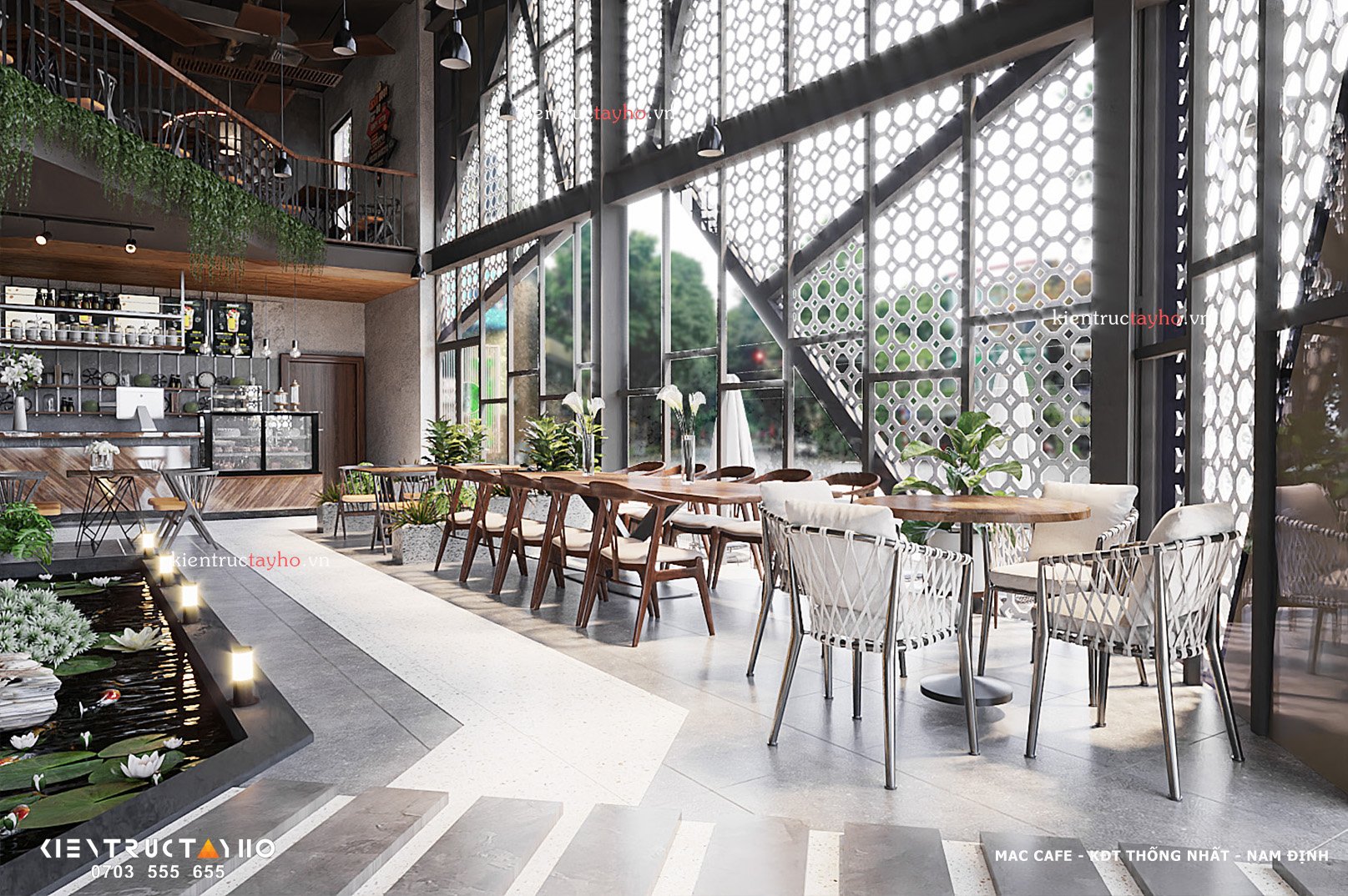 Design of a cafe with 2 facades – MAC Cafe Thong Nhat, Nam Dinh by Tay ...
