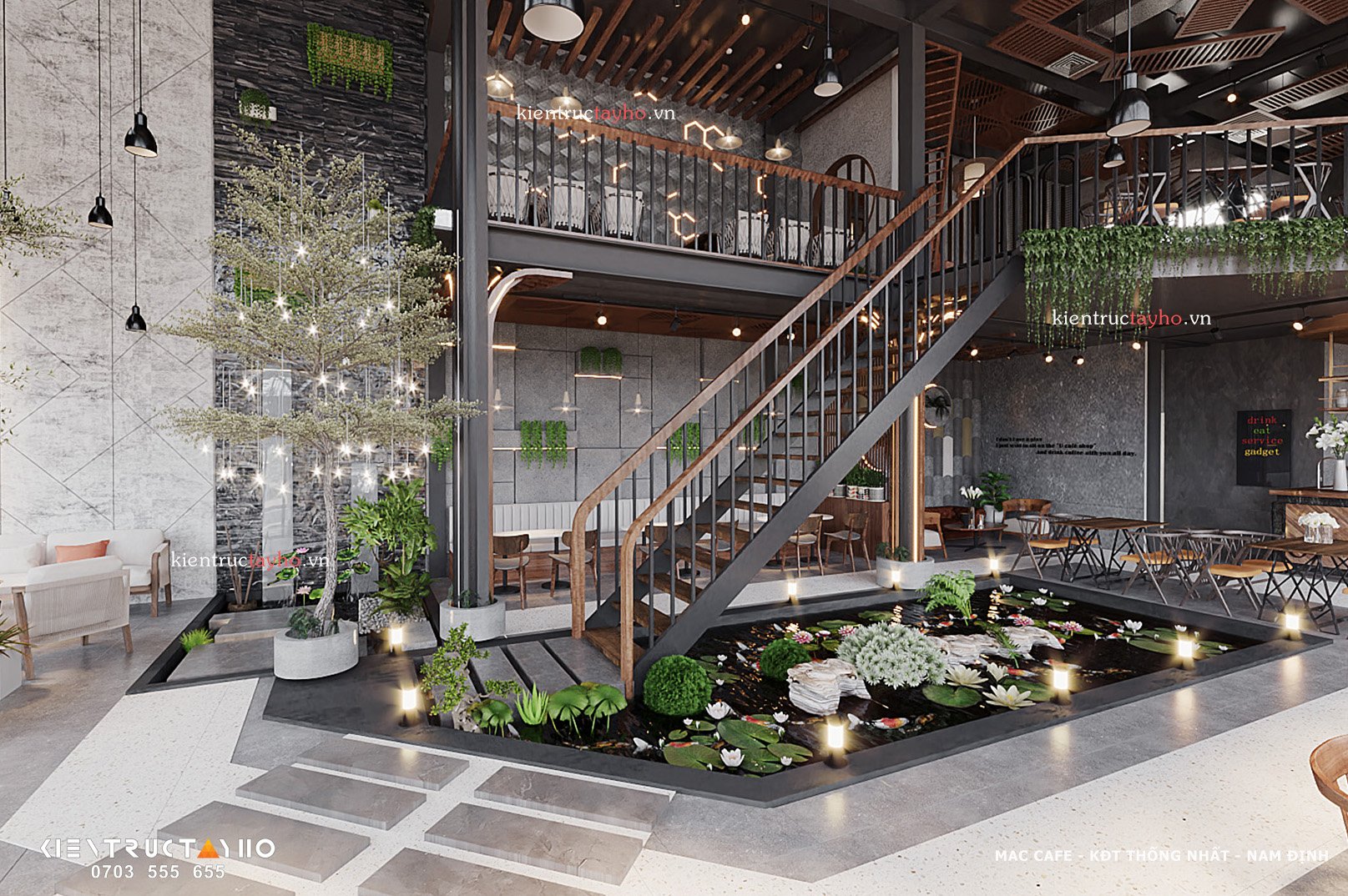 Design of a cafe with 2 facades – MAC Cafe Thong Nhat, Nam Dinh by Tay ...