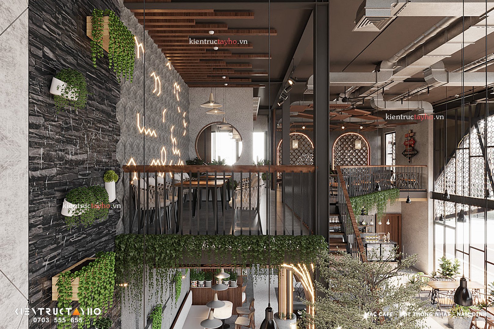 Design of a cafe with 2 facades – MAC Cafe Thong Nhat, Nam Dinh by Tay ...