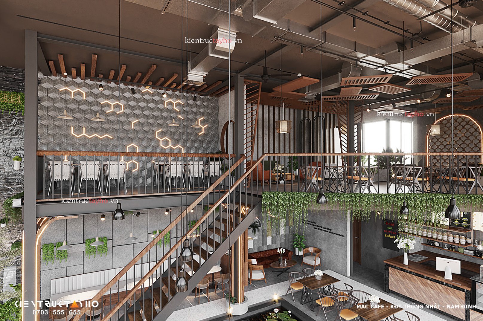 Design of a cafe with 2 facades – MAC Cafe Thong Nhat, Nam Dinh by Tay ...