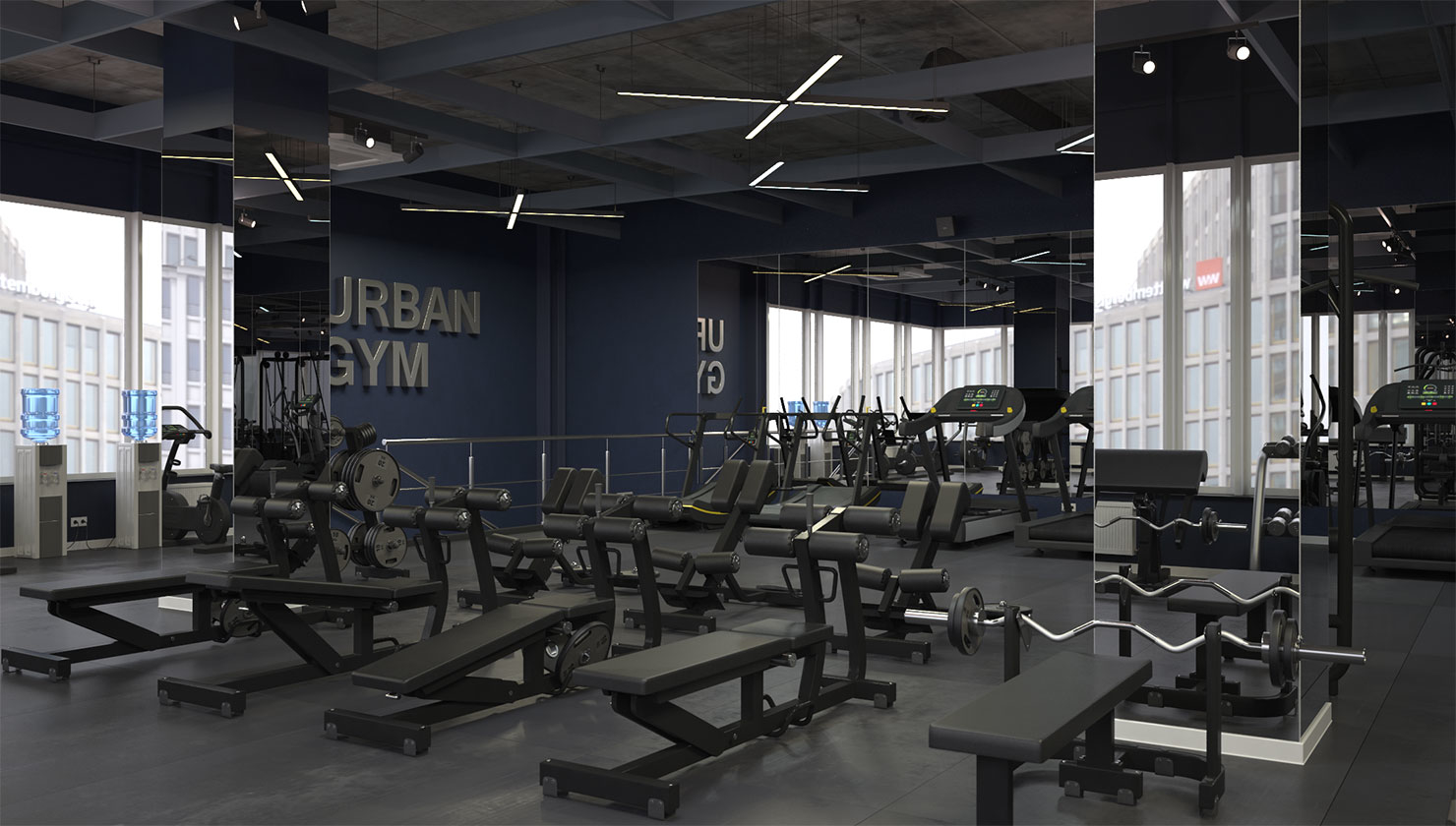 Urban Gym Design by GYMdesign - Fitness Center 3D - Architizer