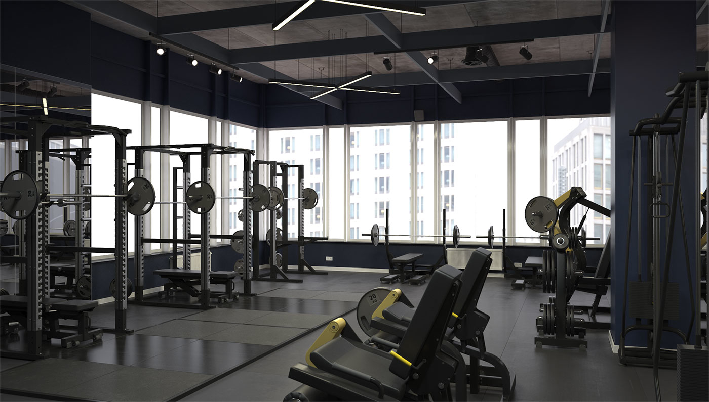 Urban Gym Design by GYMdesign - Fitness Center 3D - Architizer