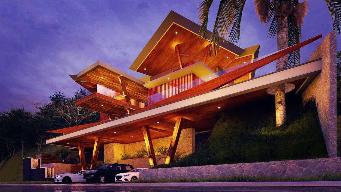 “𝗧𝗛𝗘 𝗧𝗥𝗘𝗘 𝗛𝗢𝗨𝗦𝗘” (Multi Level Residential house) by DST Design + Build ...