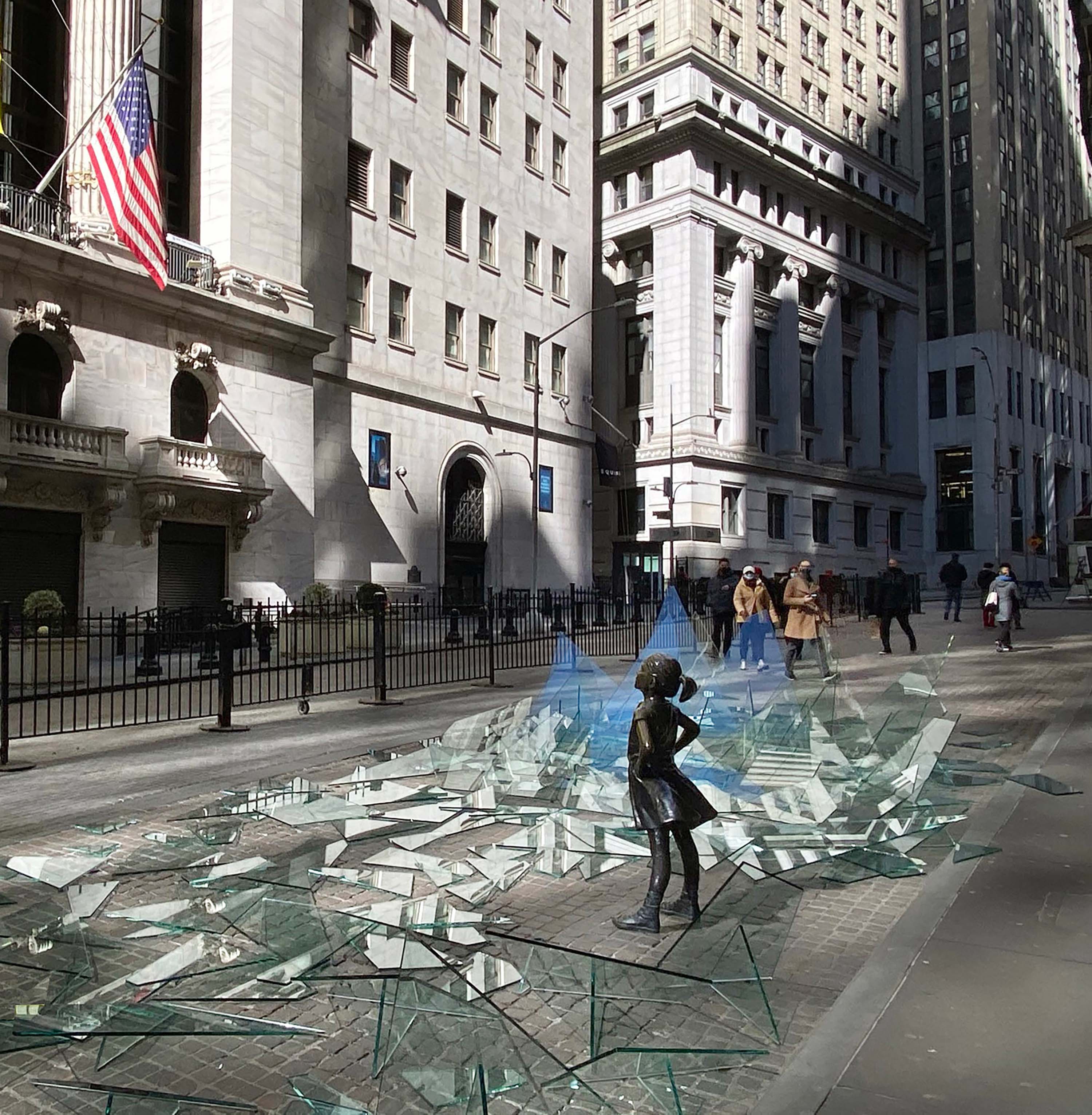 Fearless Girl Broken Glass Ceiling for International Women’s Day by obj ...