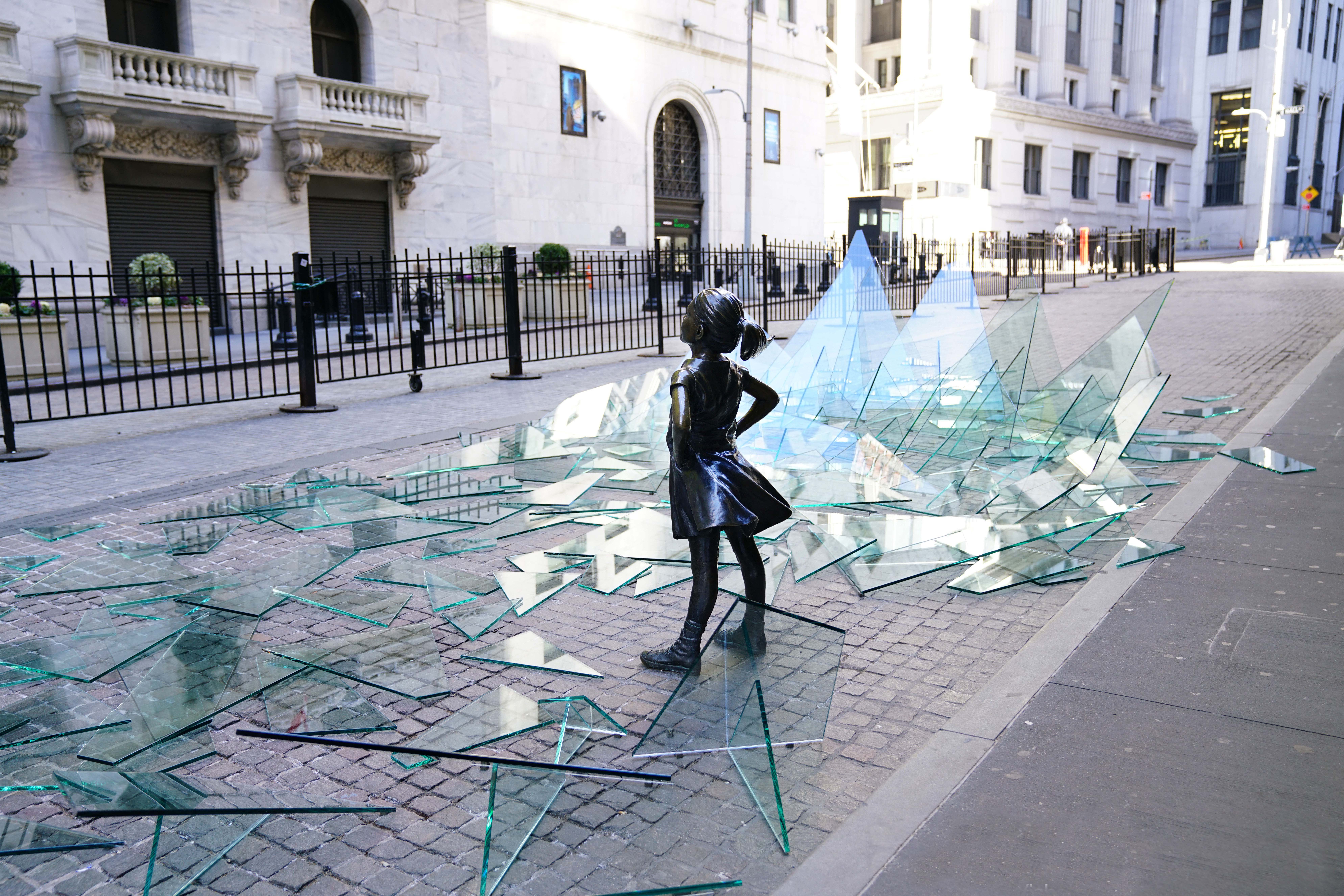Fearless Girl Broken Glass Ceiling for International Women’s Day by obj ...