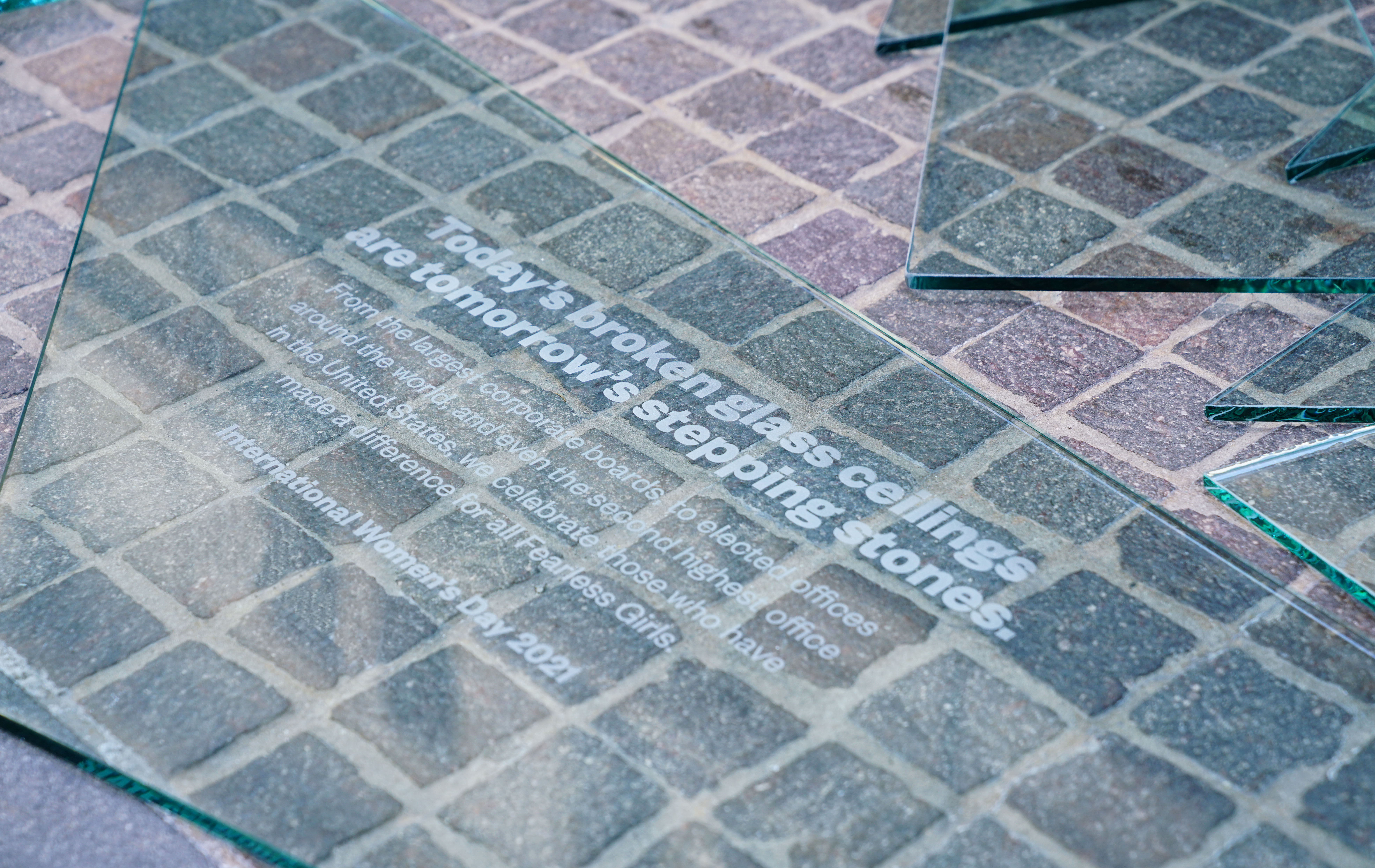 Fearless Girl Broken Glass Ceiling for International Women’s Day by obj ...