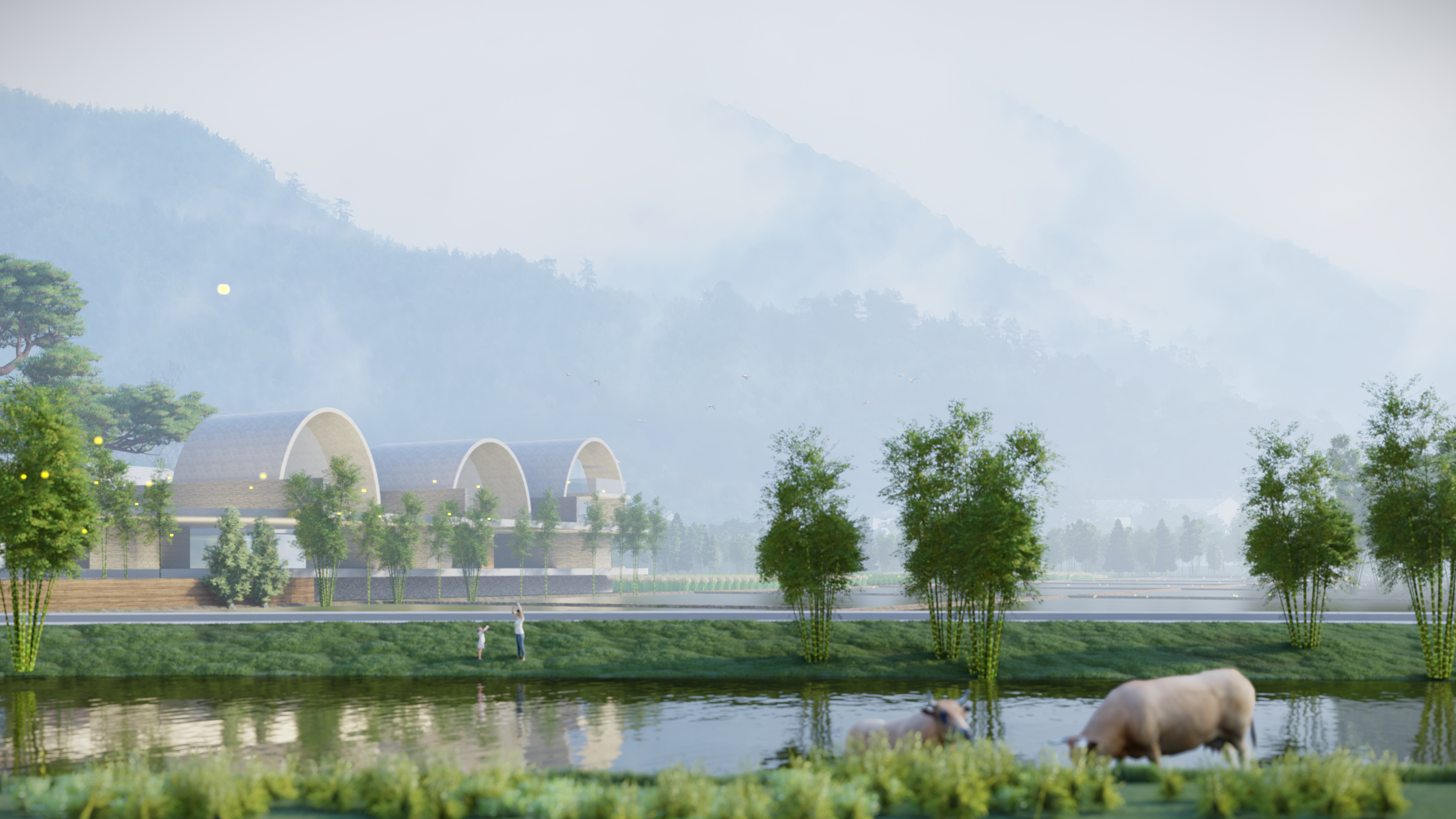 Bamboo Resort Rising from A Paddy Field by Yunchao Xu Atelier Apeiron ...