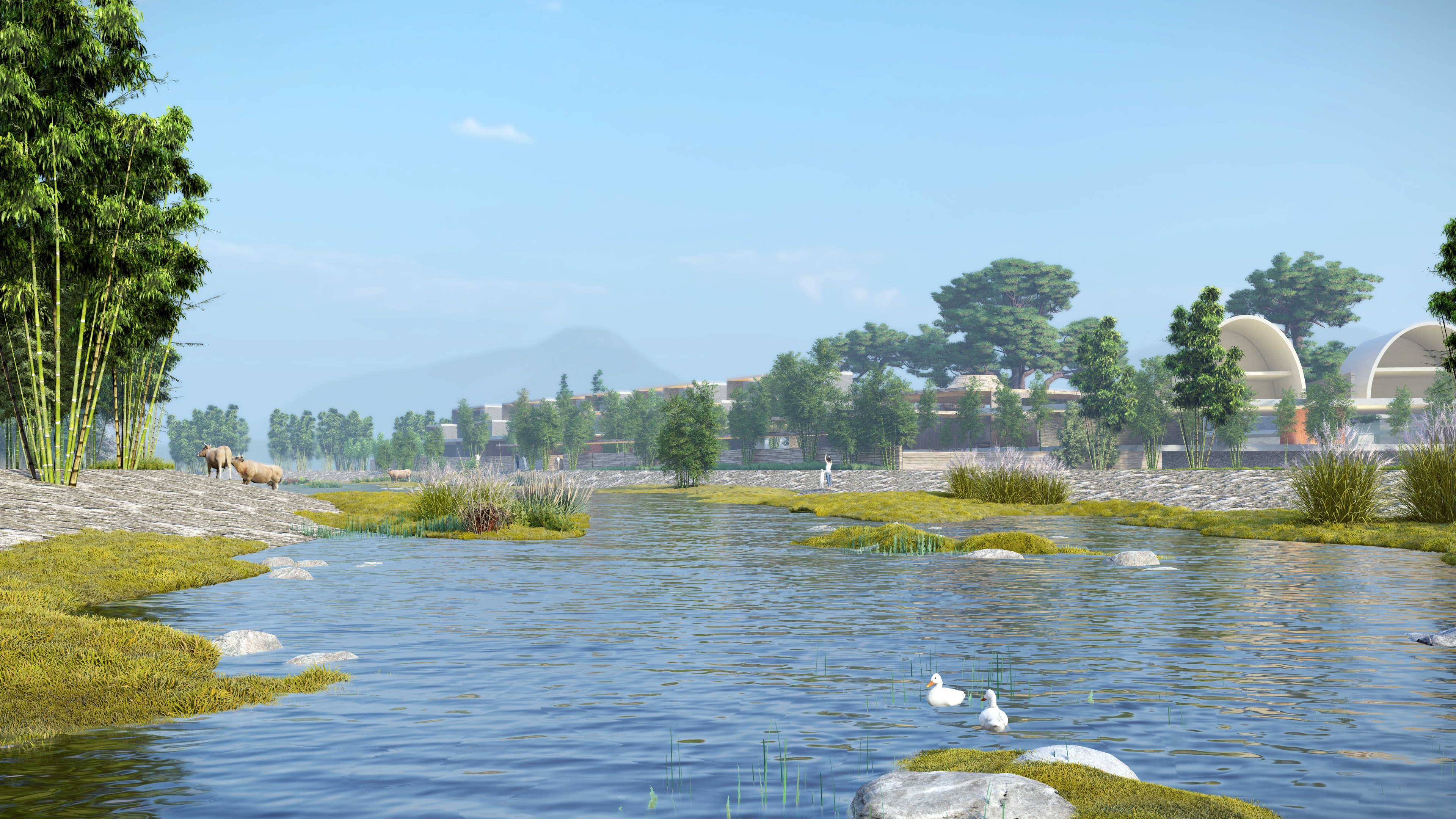 Bamboo Resort Rising from A Paddy Field by Yunchao Xu Atelier Apeiron ...