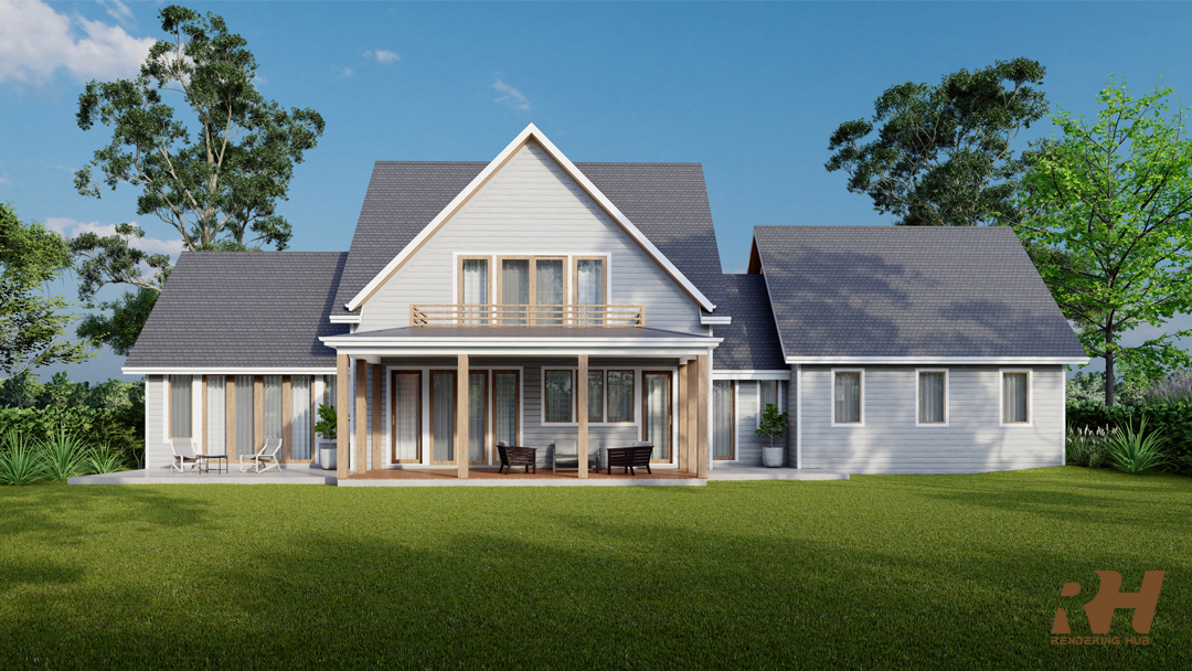 Residential House Exterior 3D Rendering by Rendering Hub - Architizer