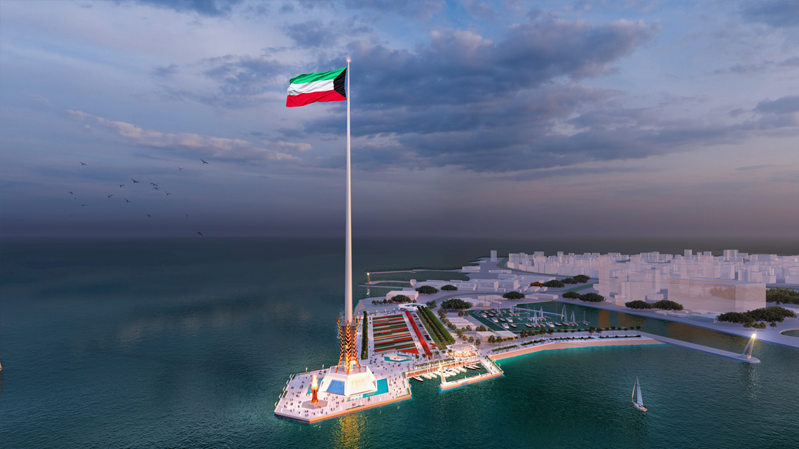 Kuwait National Flag Pole, Ceremony Square by Adnan Kazmaoğlu Mimarlık ...