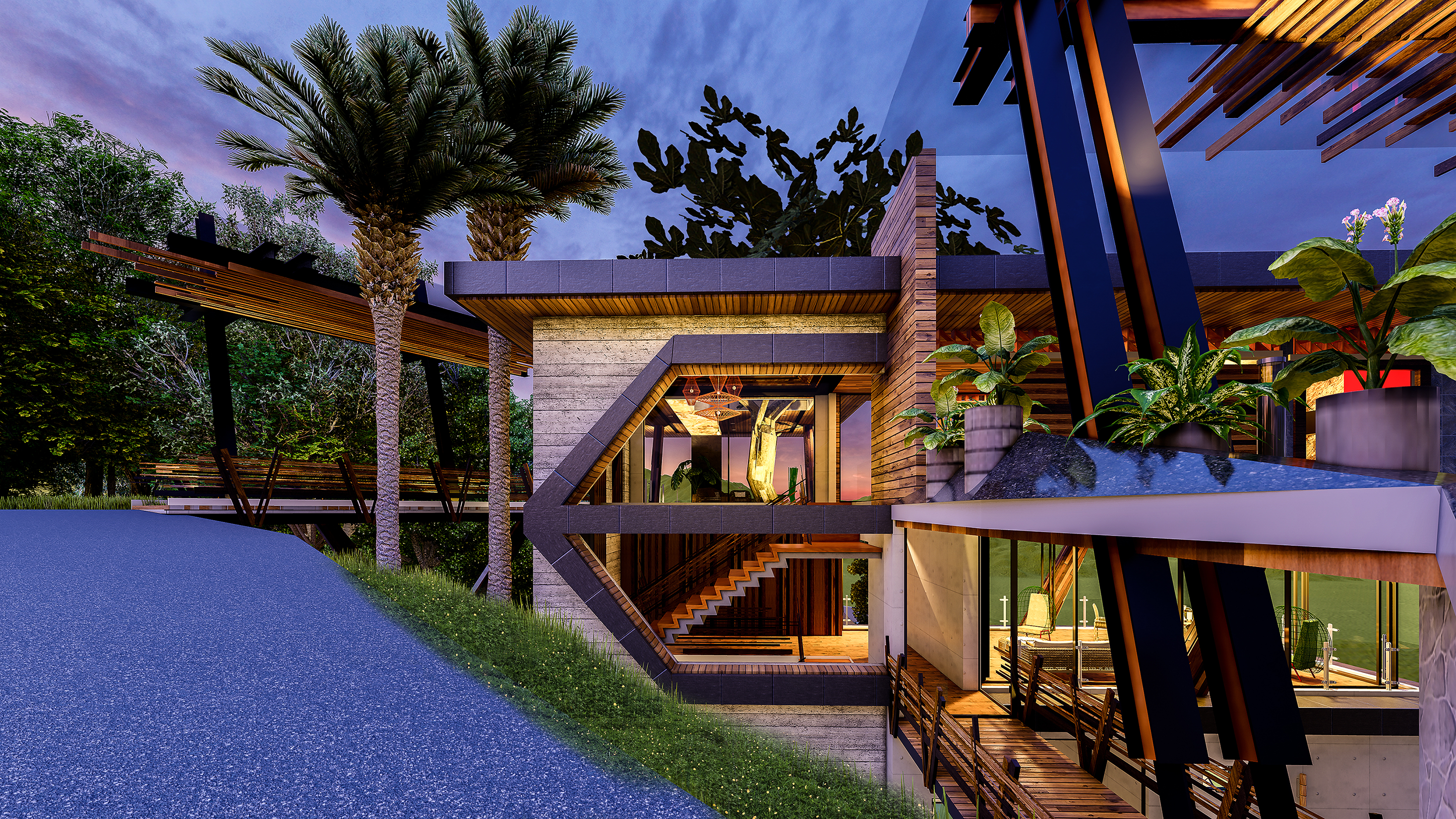 “𝗧𝗛𝗘 𝗧𝗥𝗘𝗘 𝗛𝗢𝗨𝗦𝗘” (Multi Level Residential house) by DST Design + Build ...