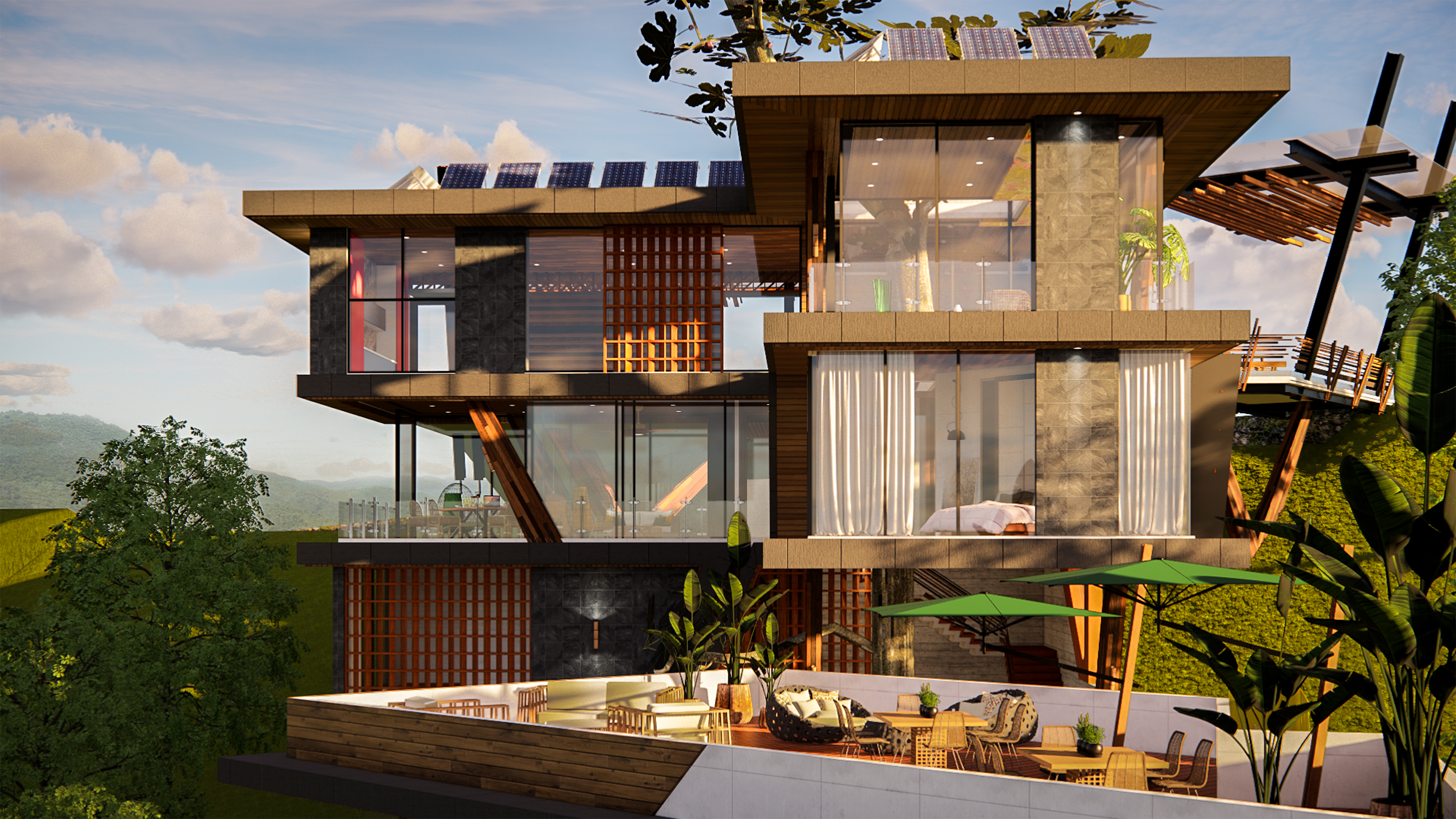 “𝗧𝗛𝗘 𝗧𝗥𝗘𝗘 𝗛𝗢𝗨𝗦𝗘” (Multi Level Residential house) - Architizer