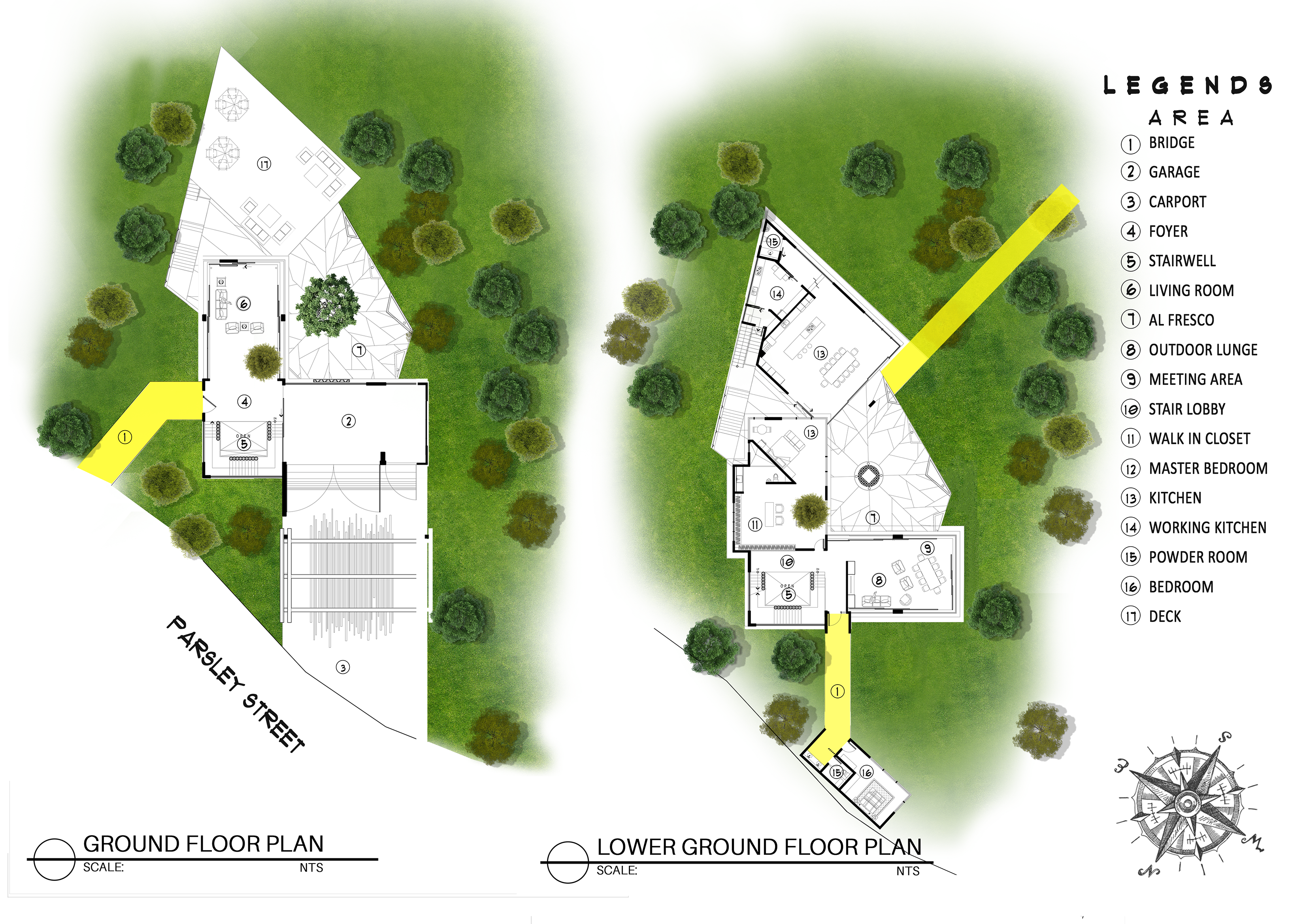 “𝗧𝗛𝗘 𝗧𝗥𝗘𝗘 𝗛𝗢𝗨𝗦𝗘” (Multi Level Residential house) by DST Design + Build ...