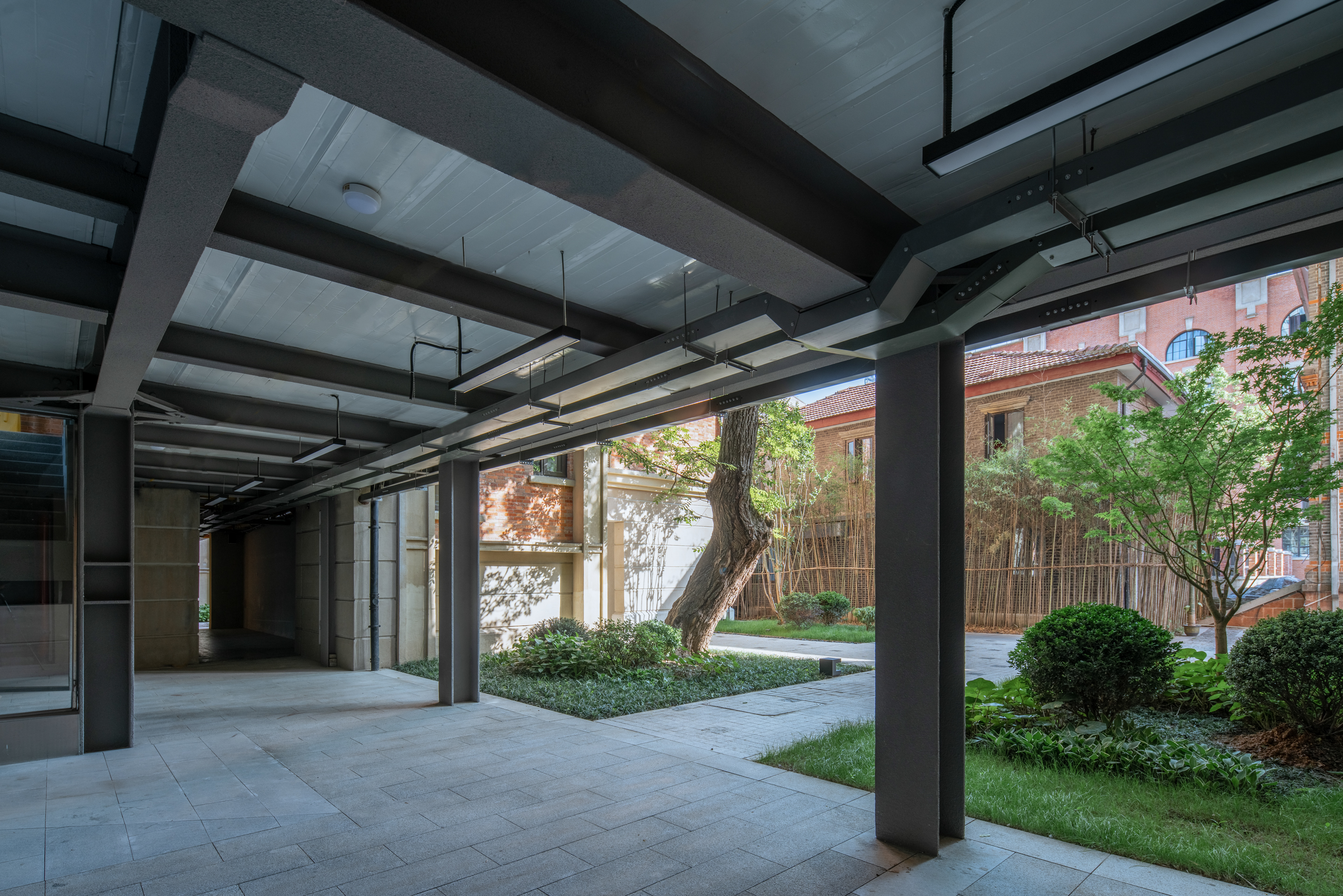 Design of landscape and indoor public area of century-old historic ...