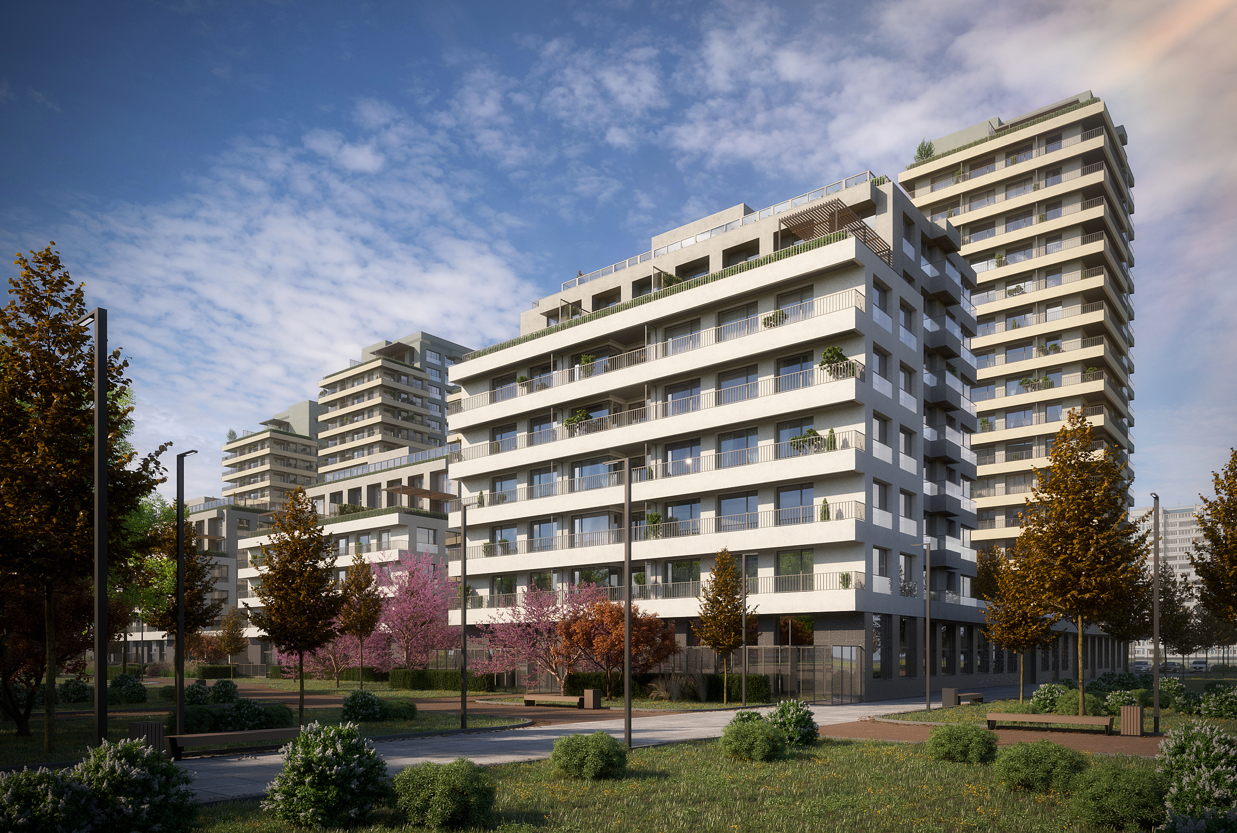 Aviator: a quarter on the site of the city airport by Brusnika - Architizer