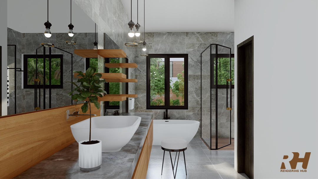 House Interior Design & 3D Rendering by Rendering Hub - Architizer