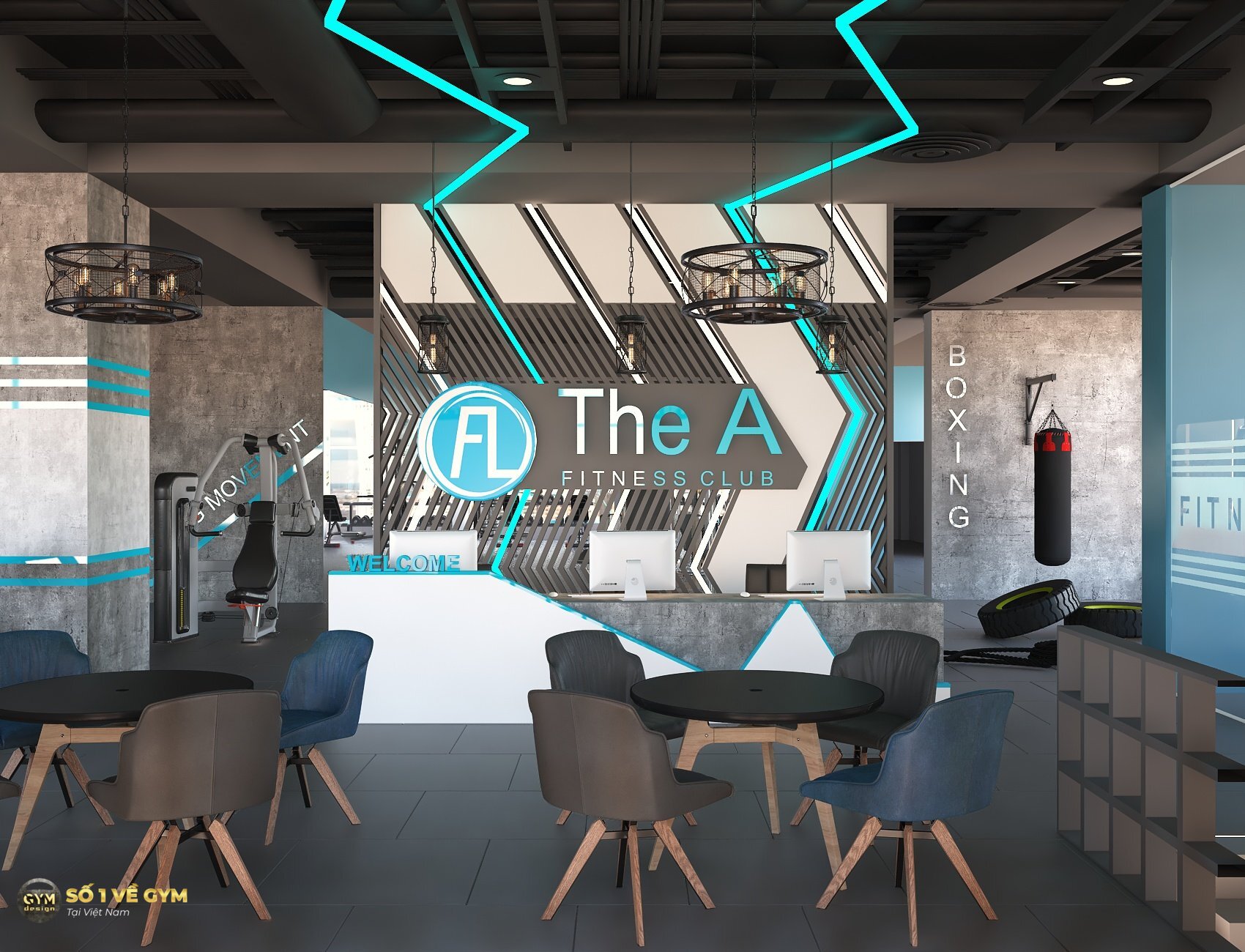 The A Fitness Club by GYMdesign - Fitness Center 3D - Architizer