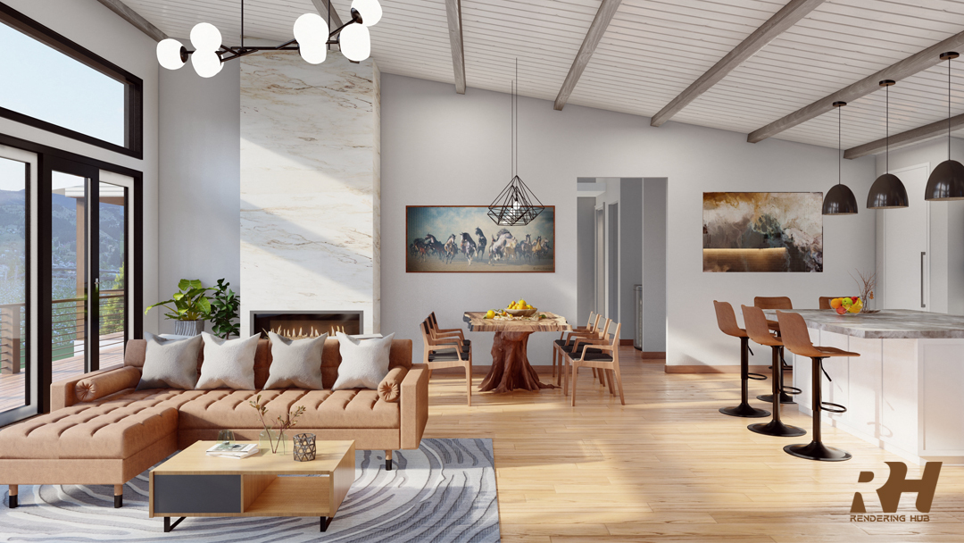 Interior Design & 3D Rendering by Rendering Hub - Architizer