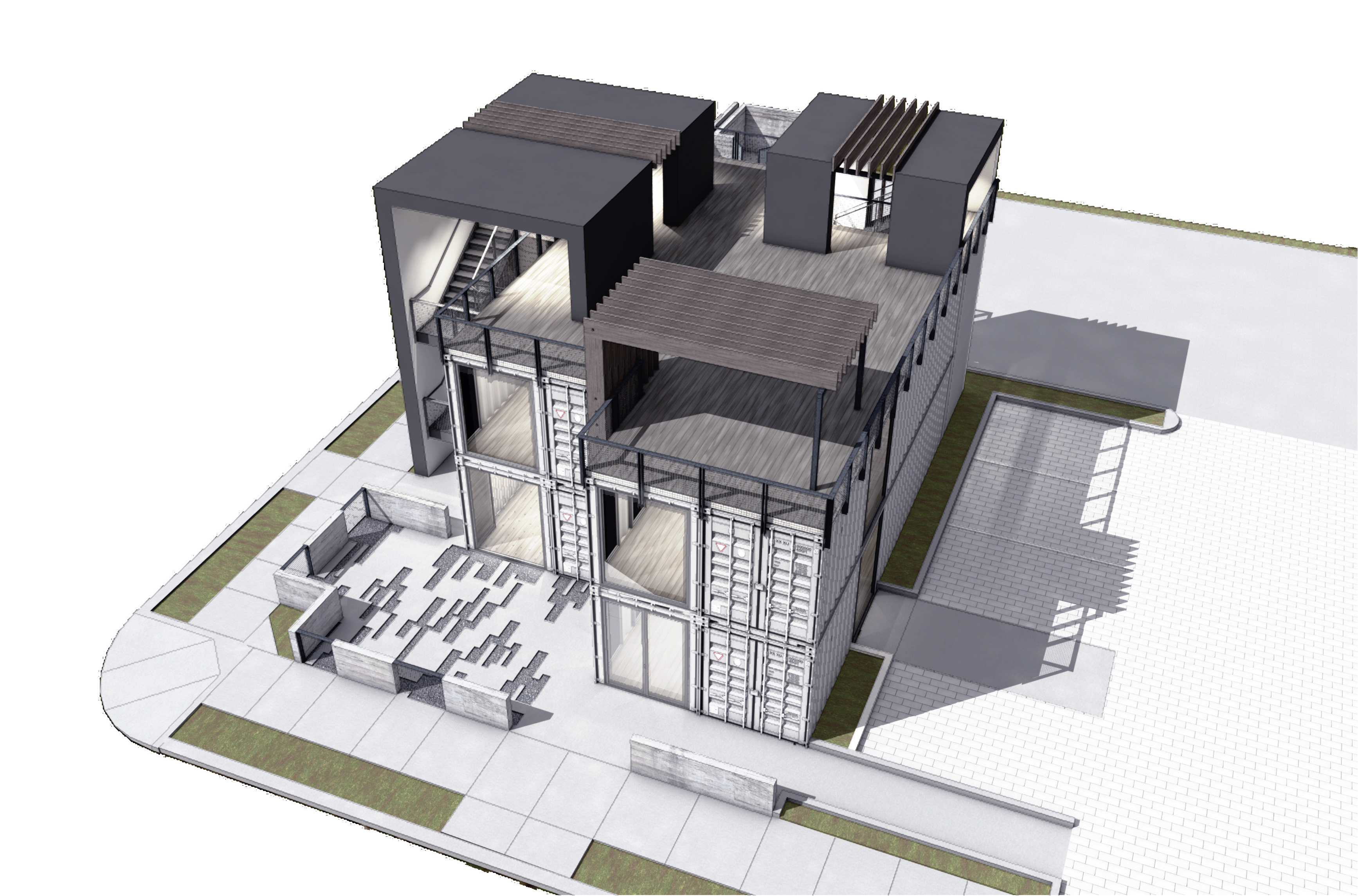 Mixed-Use Commercial Shipping Container by AB design studio, inc ...