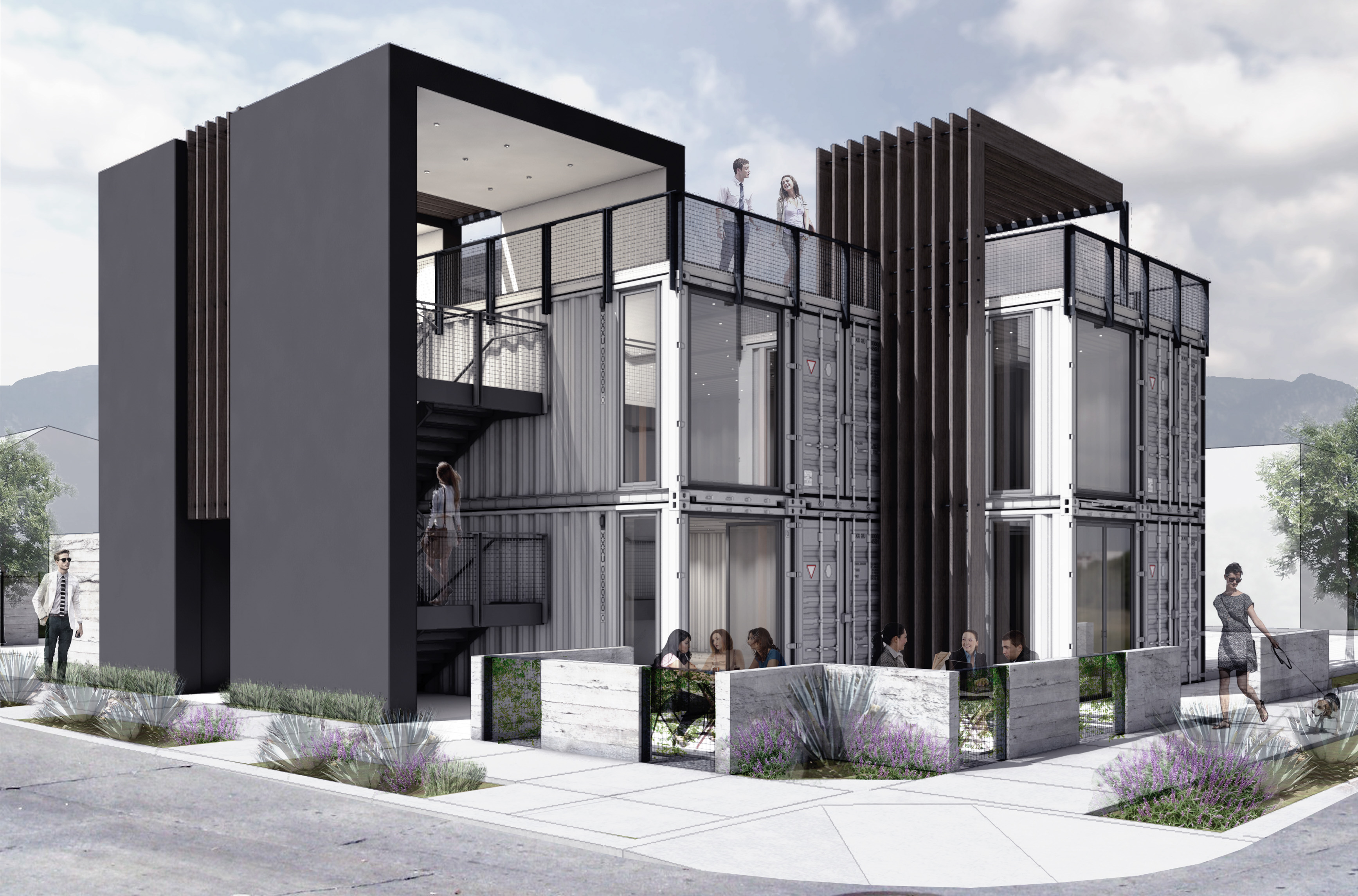 Mixed-Use Commercial Shipping Container by AB design studio, inc ...