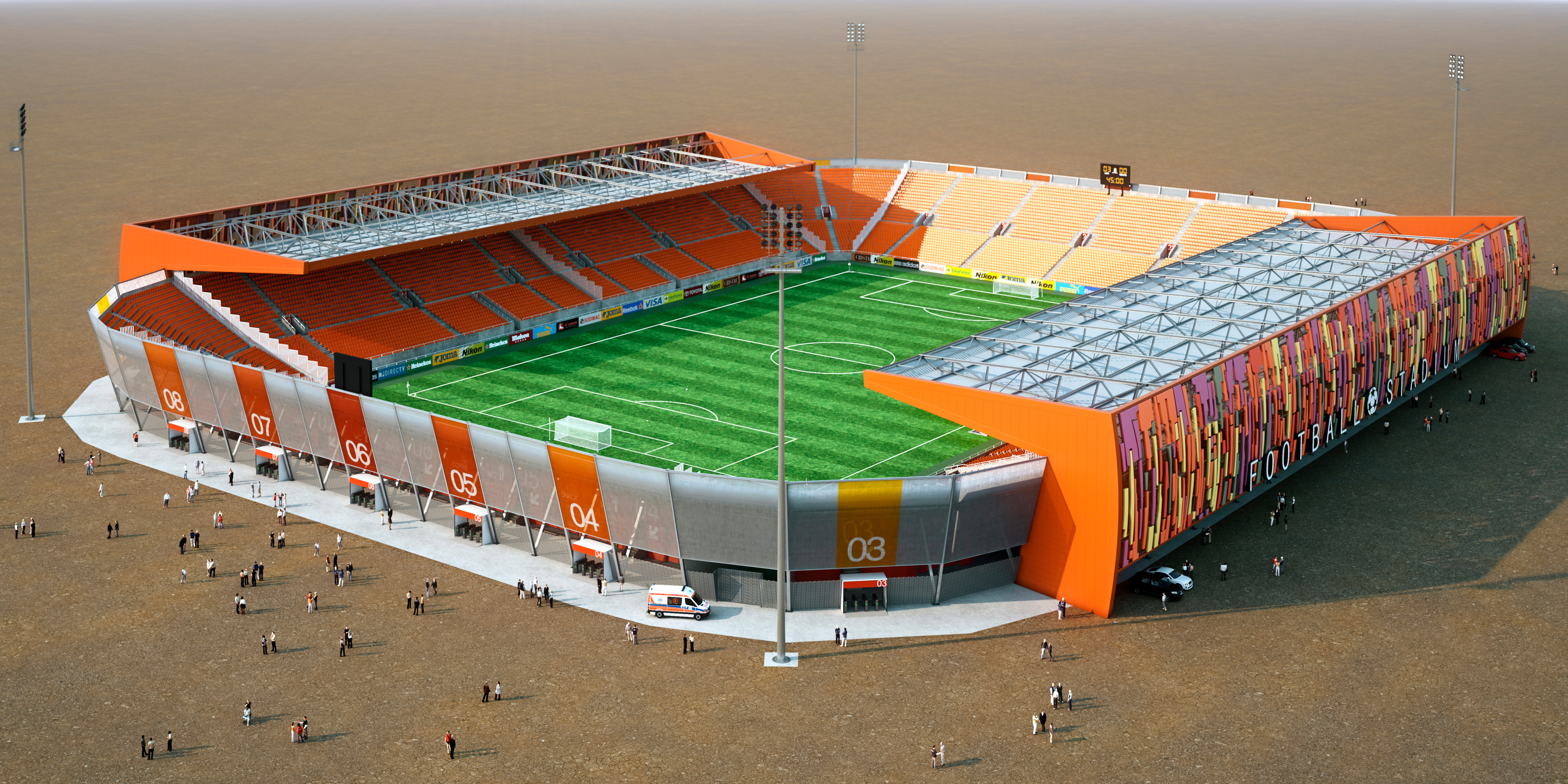 MODULAR STADIUM IN NICOSIA by JAVIER GARCIA ALDA architect - Architizer