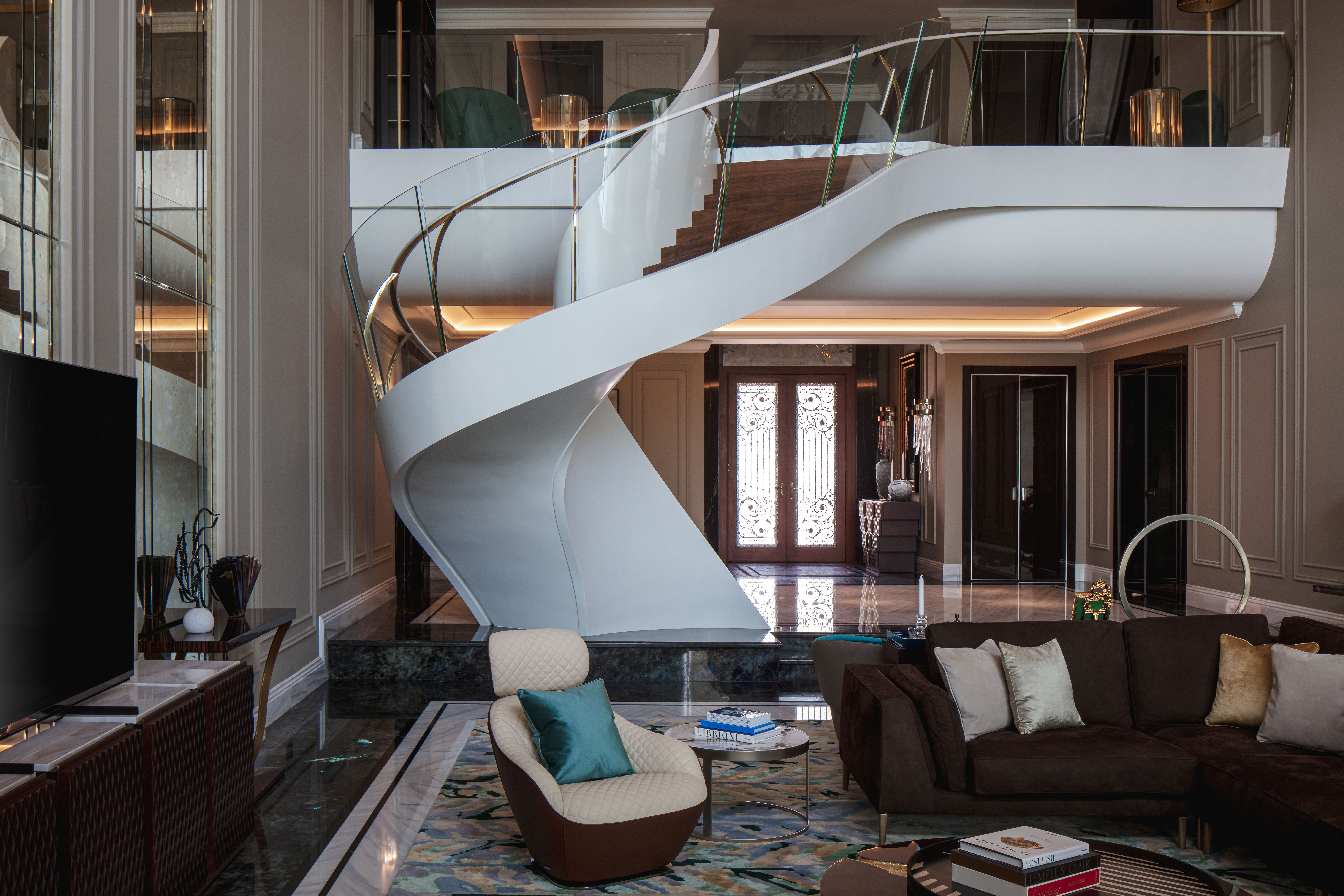 22Carat, Dubai, helical feature stair by Siller Stairs - Architizer