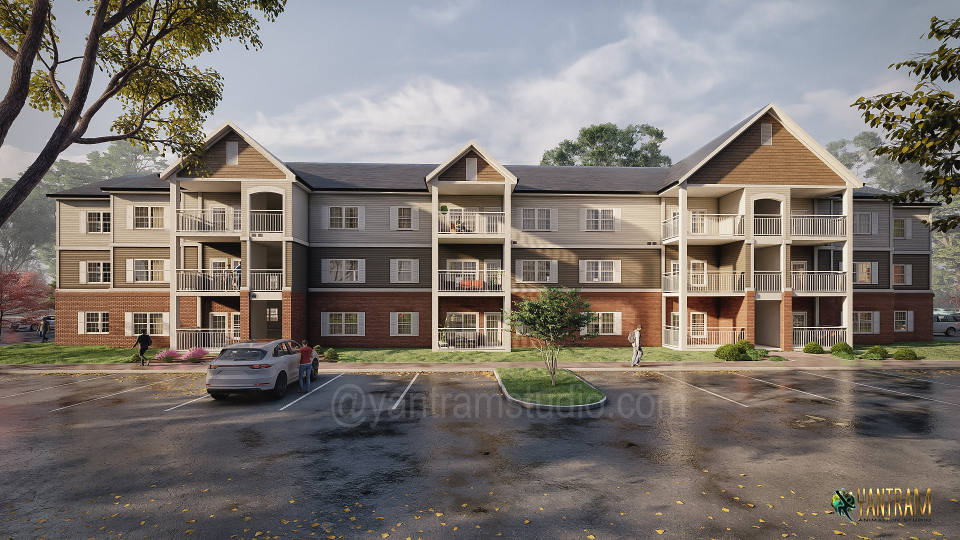 3D Exterior Architectural Visualization of Apartments in Orlando ...