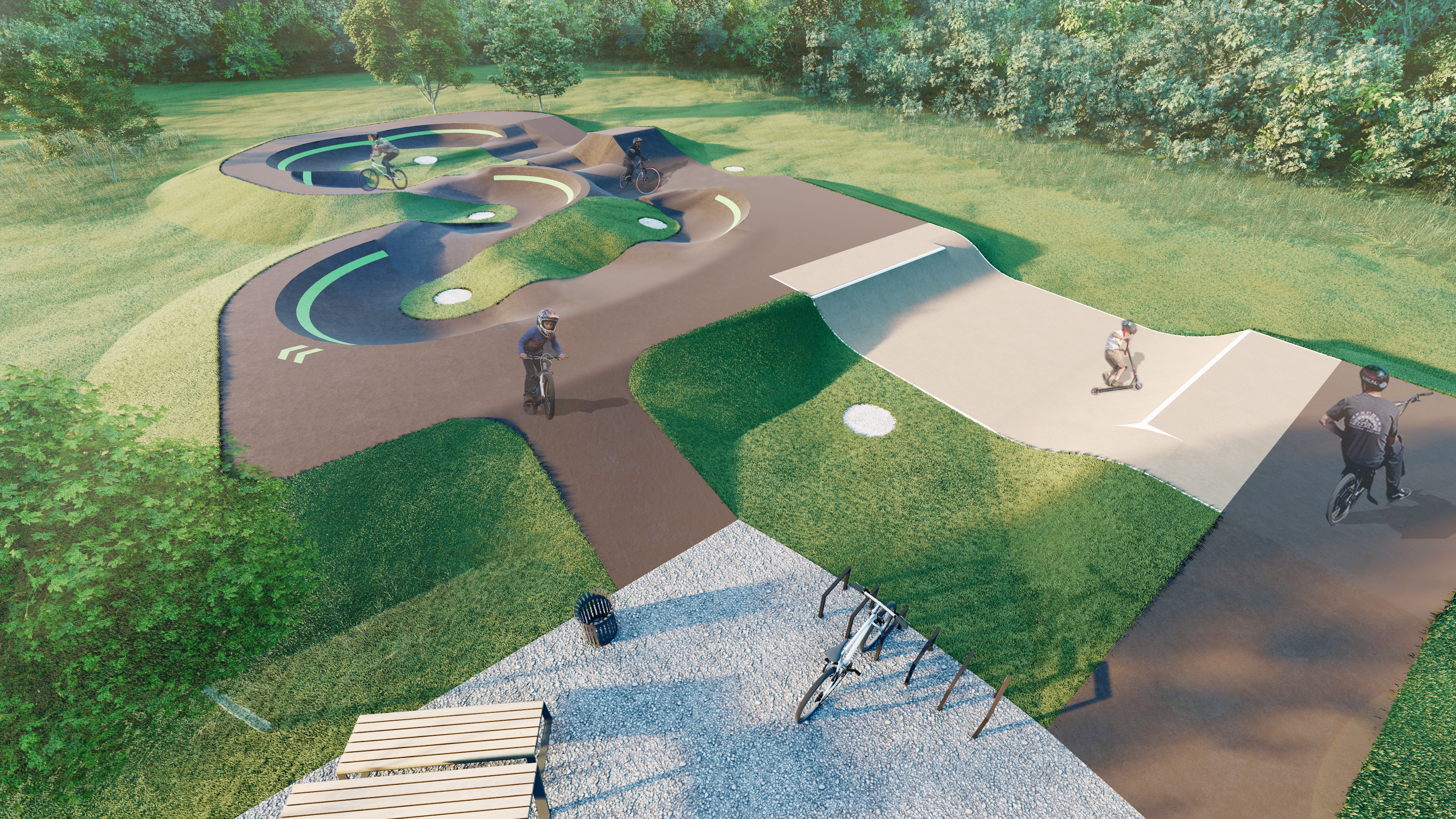 Pump track design by Minimal Design - Architizer