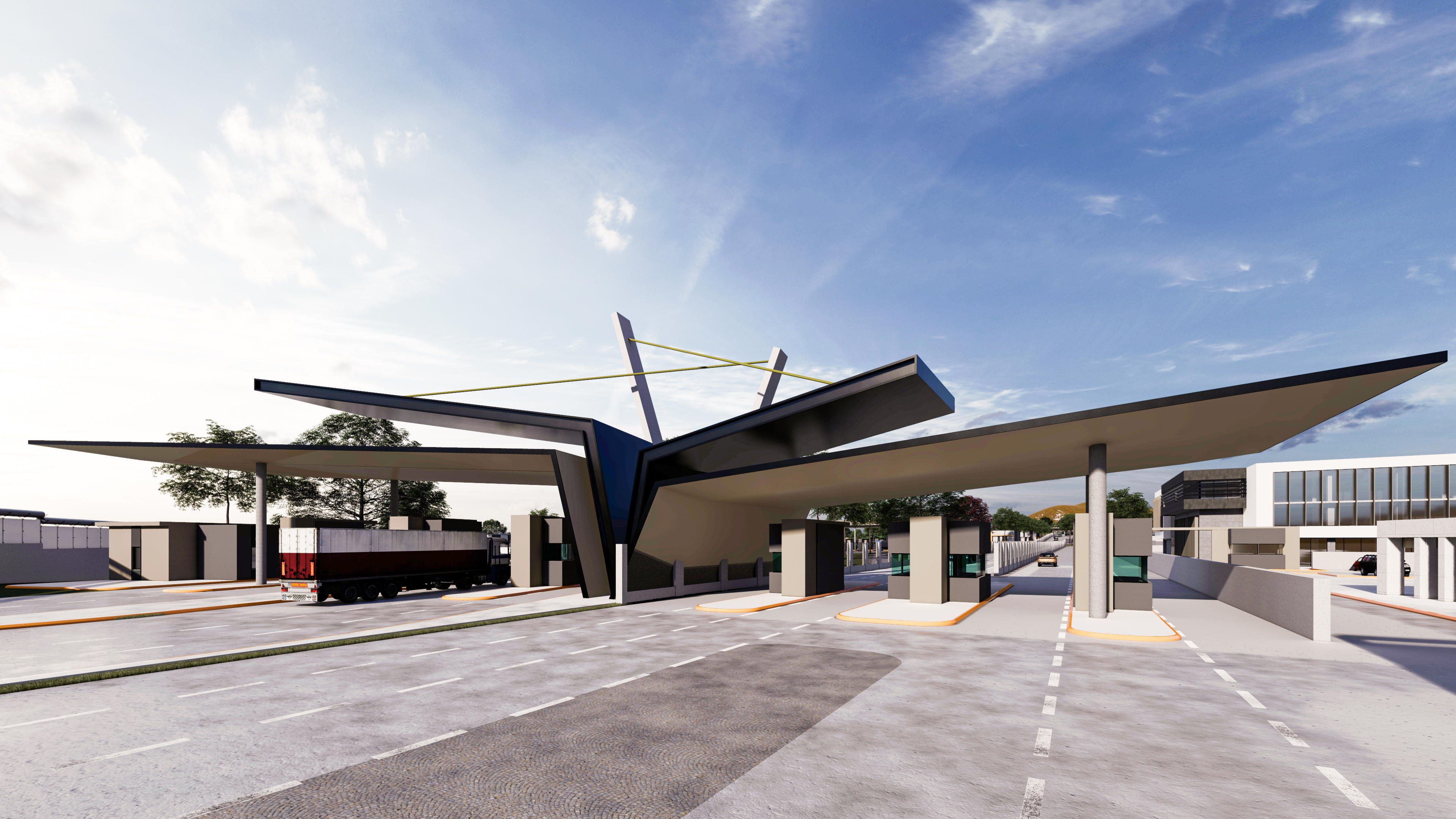 Gürbulak Border Gate and Transit Center by Aura Design Studio - Architizer