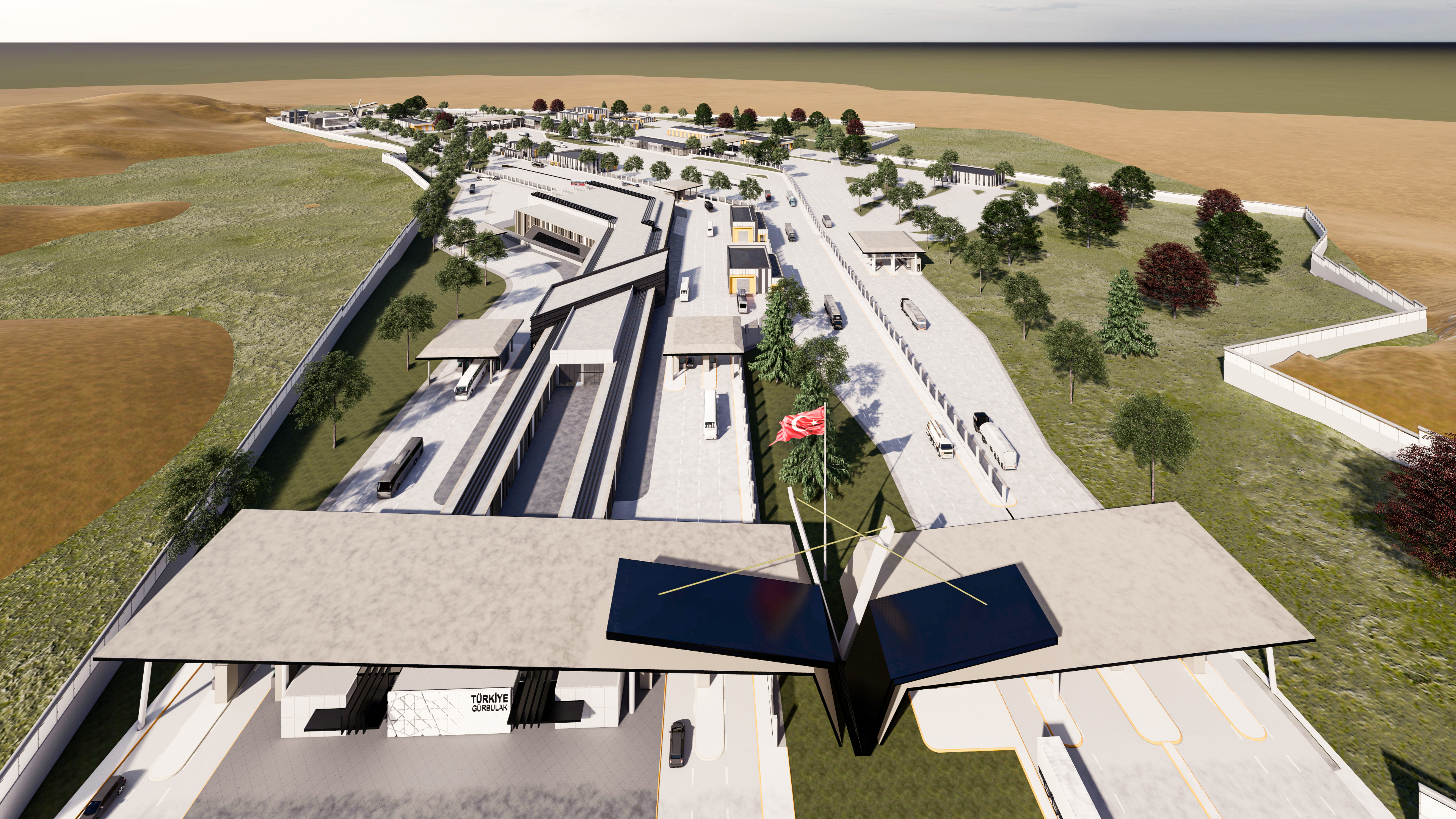 Gürbulak Border Gate and Transit Center by Aura Design Studio - Architizer