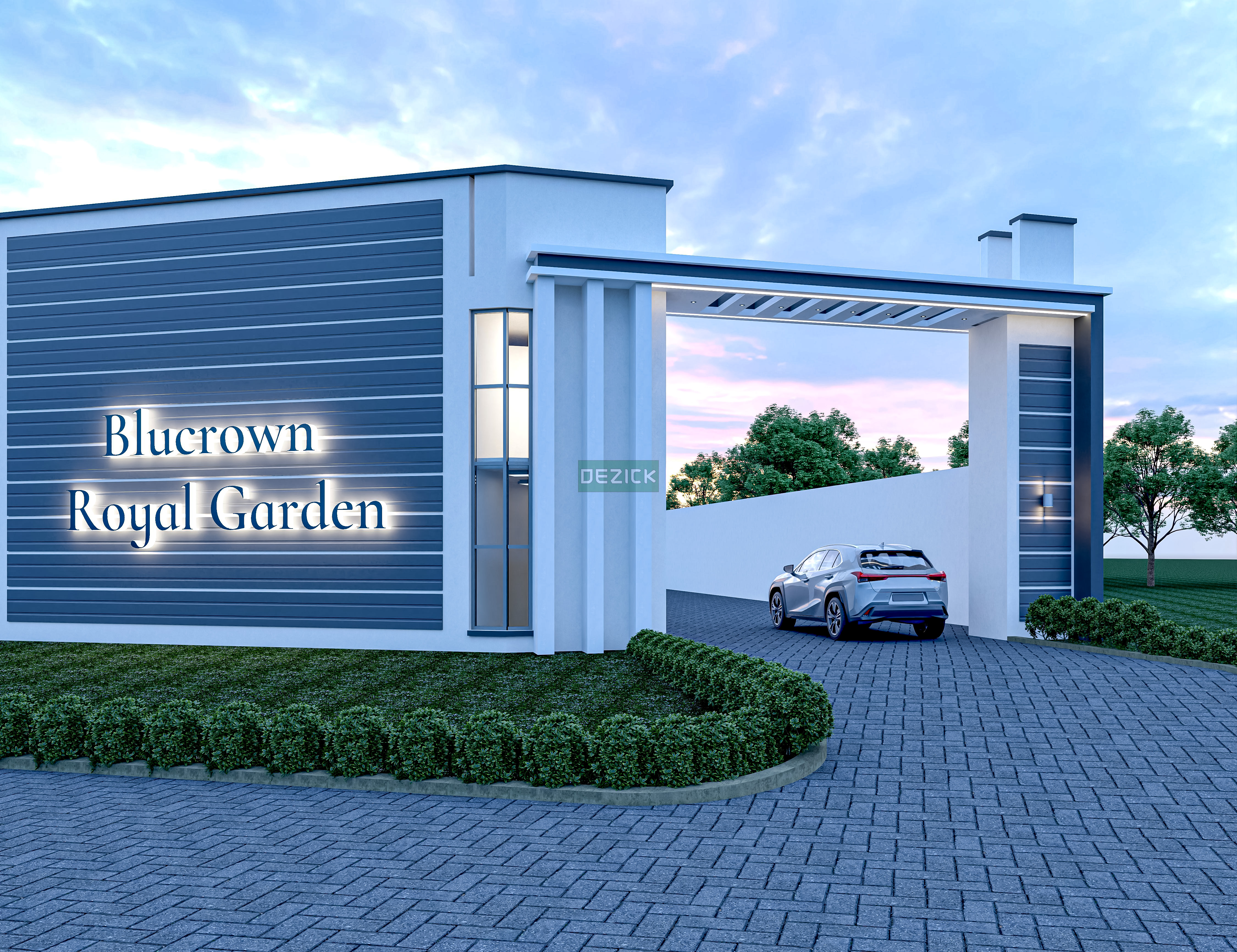 ESTATE GATE DESIGN for Blucrown estate, Nigeria. by Dezick Architects ...