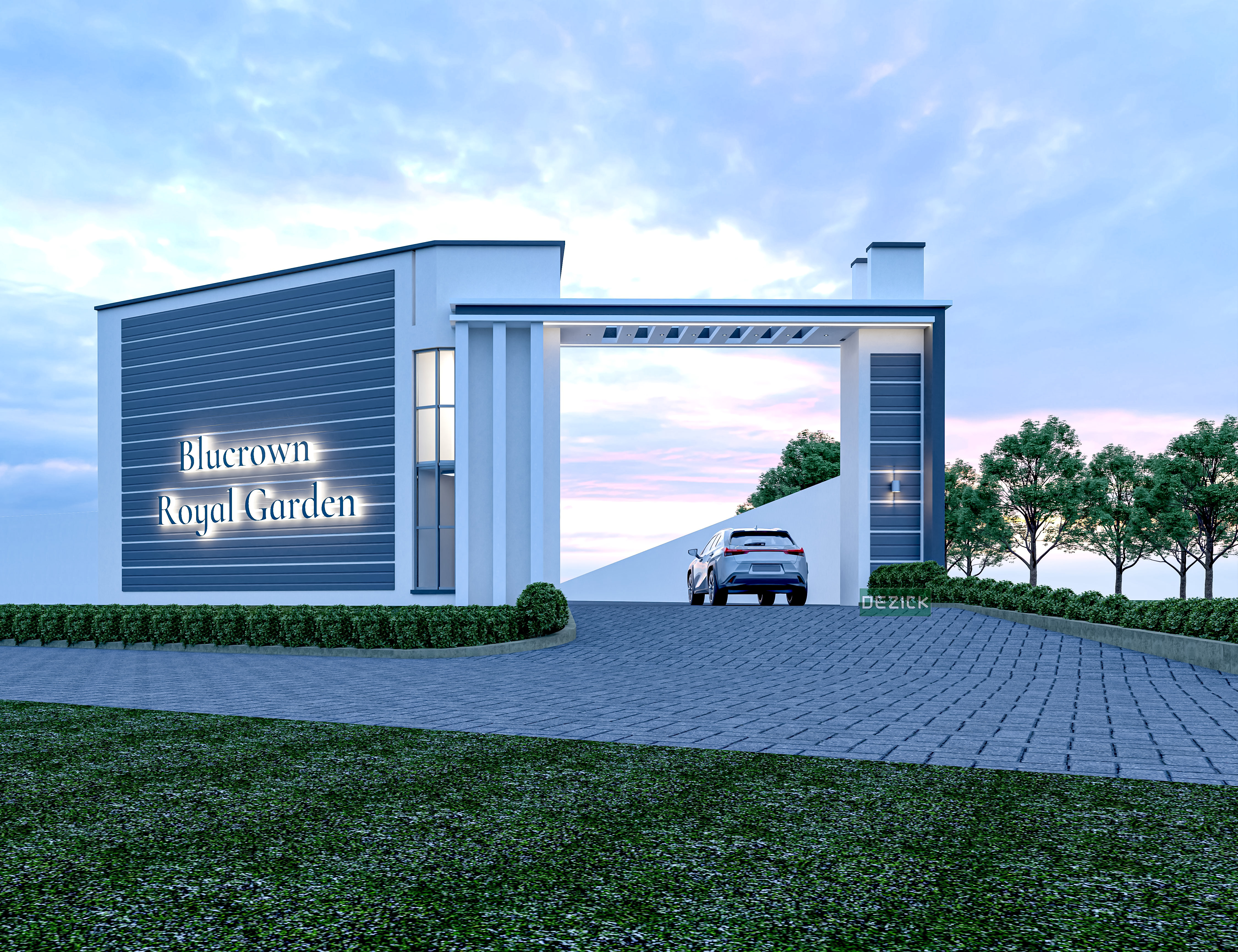 ESTATE GATE DESIGN for Blucrown estate, Nigeria. by Dezick Architects ...
