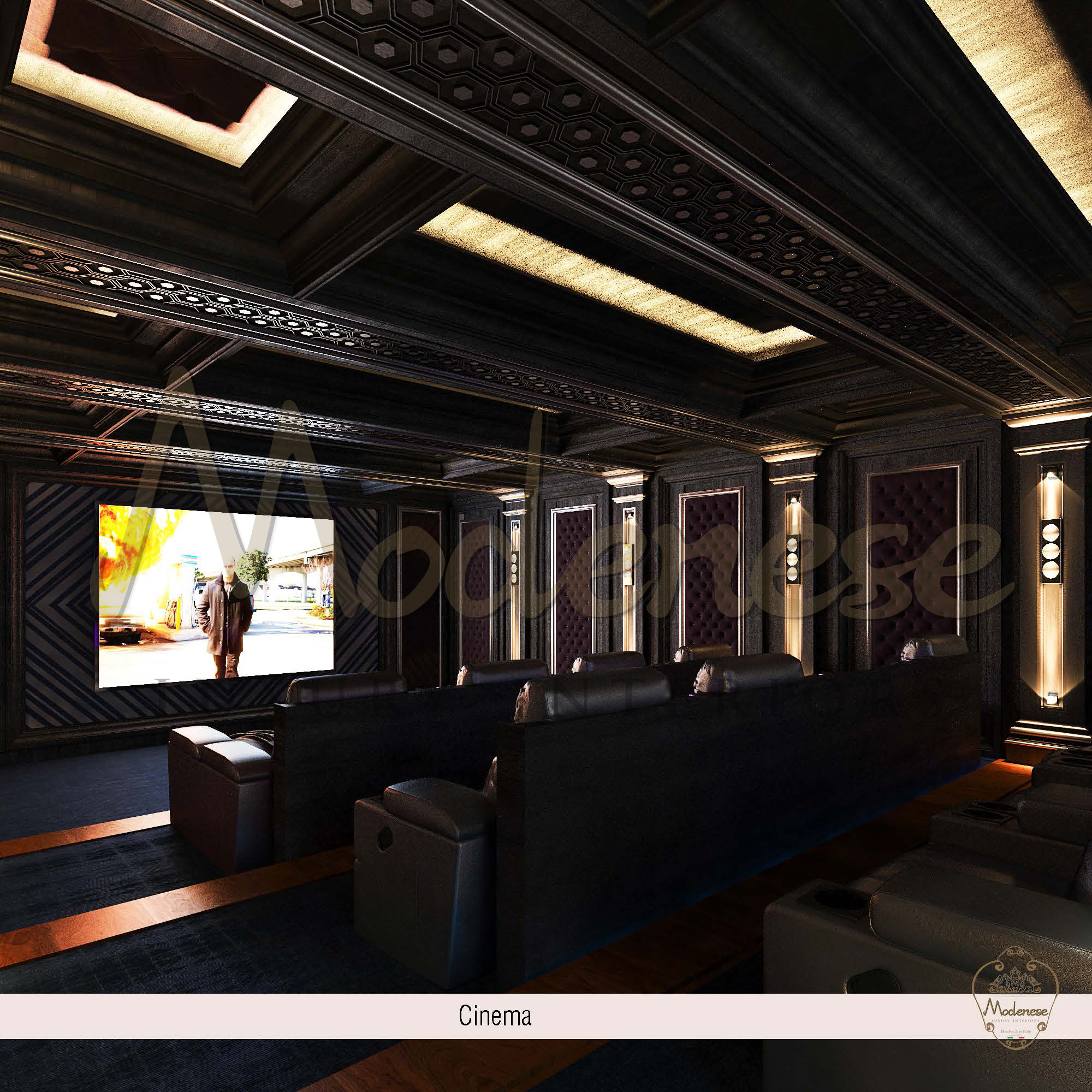 Gorgeous Cinema Home Design by MODENESE Luxury Interiors - Architizer