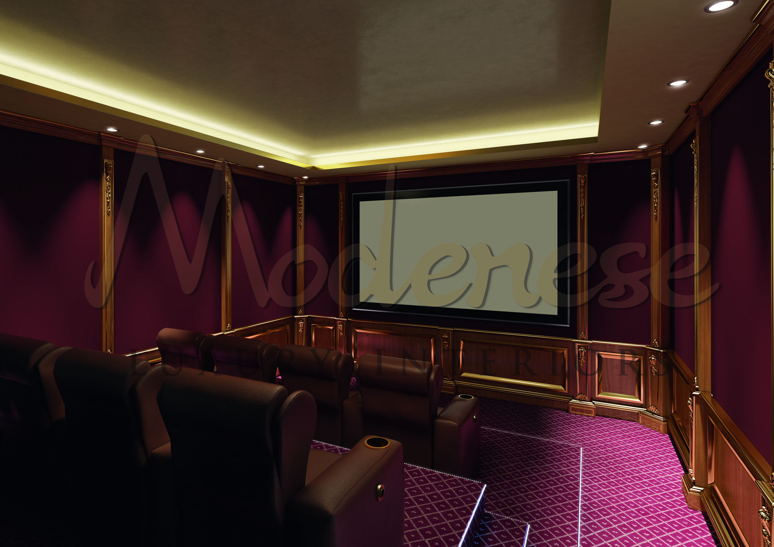 Stylish Home Cinema by MODENESE Luxury Interiors - Architizer