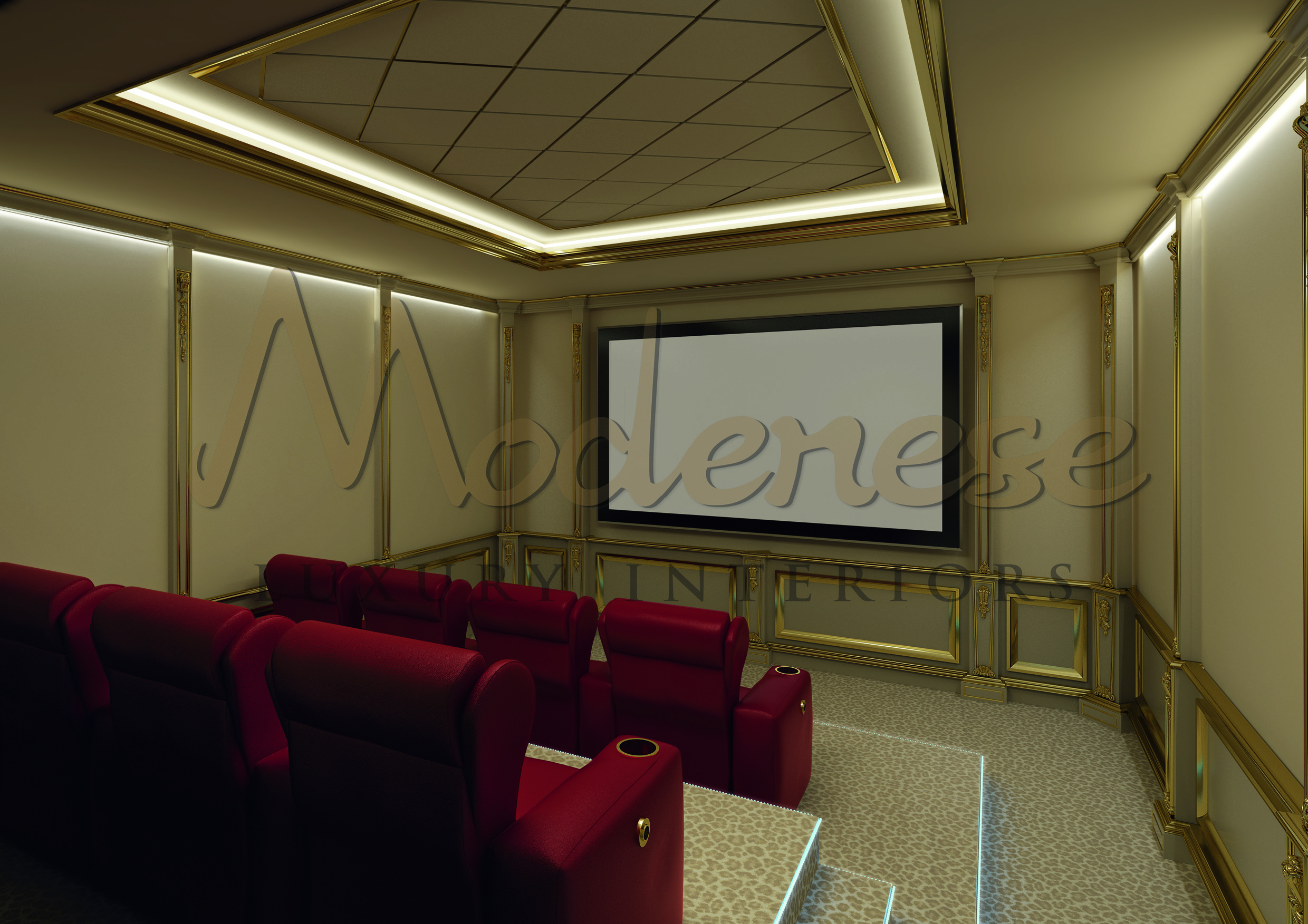 Stylish Home Cinema by MODENESE Luxury Interiors - Architizer