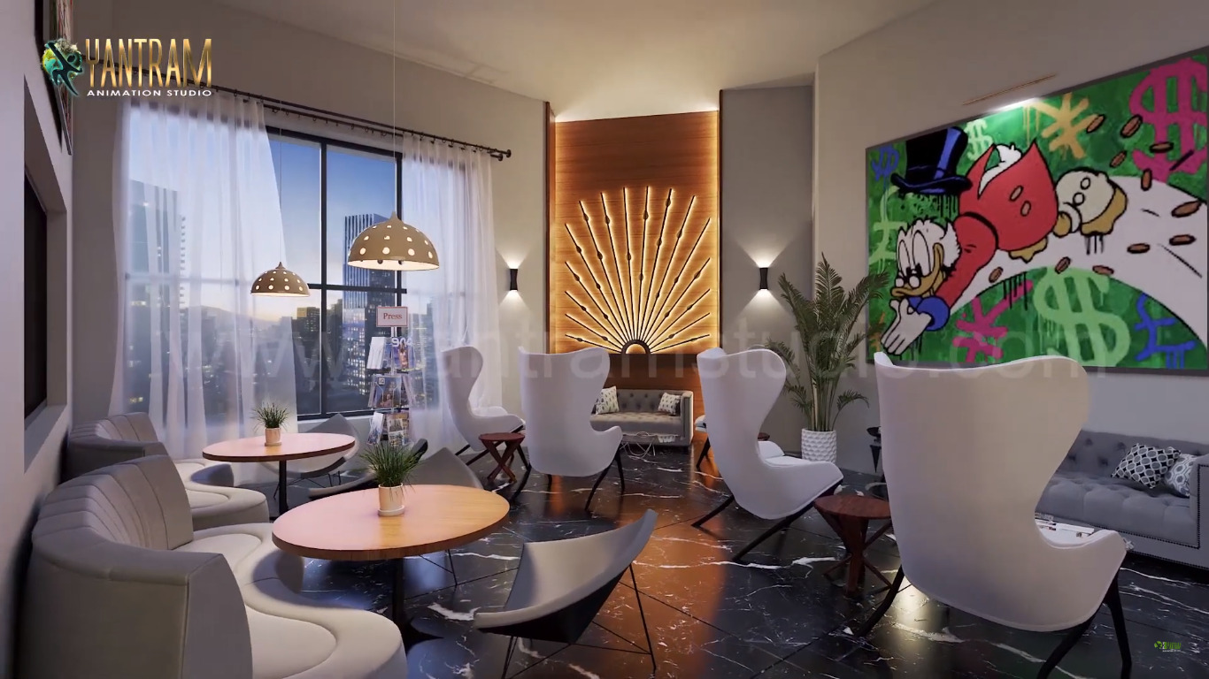 3D Walkthrough Design Company Created a Luxury Restaurant Interior in ...