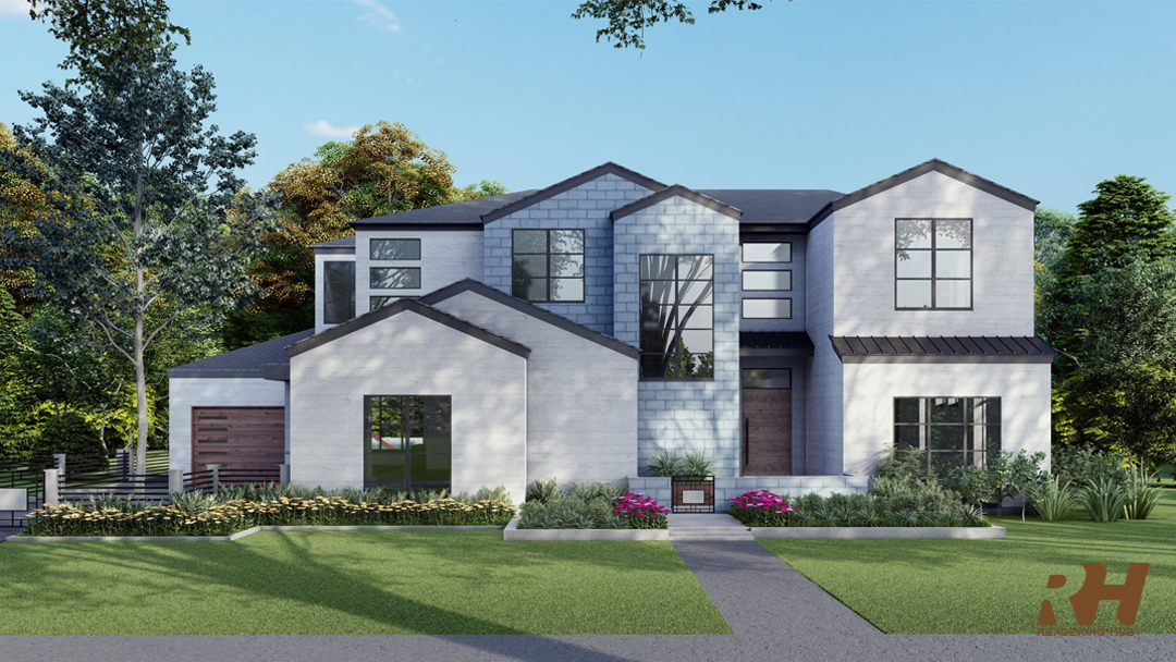 Residential Exterior 3D Rendering by Rendering Hub - Architizer