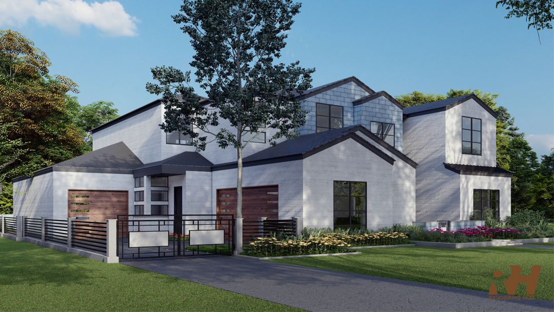 Residential Exterior 3D Rendering by Rendering Hub - Architizer