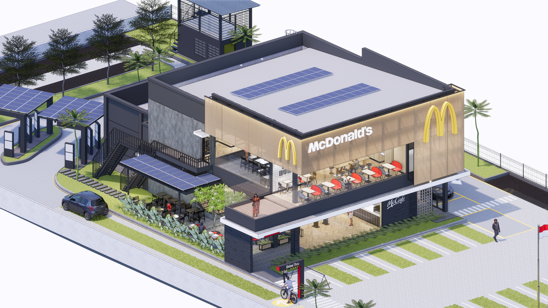 McDonald's Boulevard Barat by Aaksen Responsible Aarchitecture - Architizer