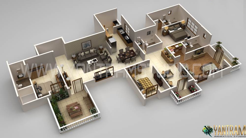 Elevate Your Home Design with Yantram's 3D Floor Plan Creations in ...